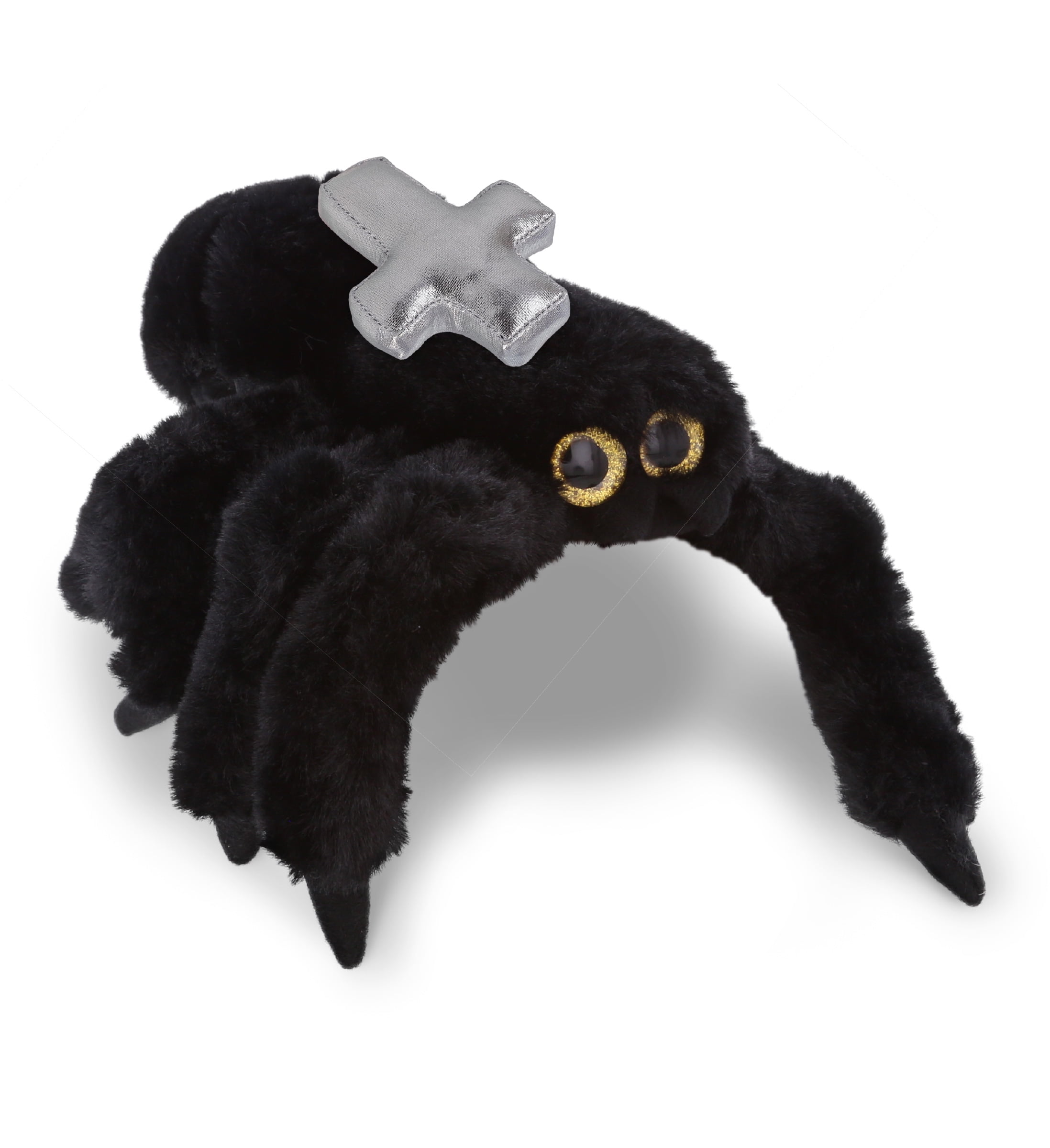 DolliBu Black Spider Stuffed Animal with Silver Cross Plush - Religious ...