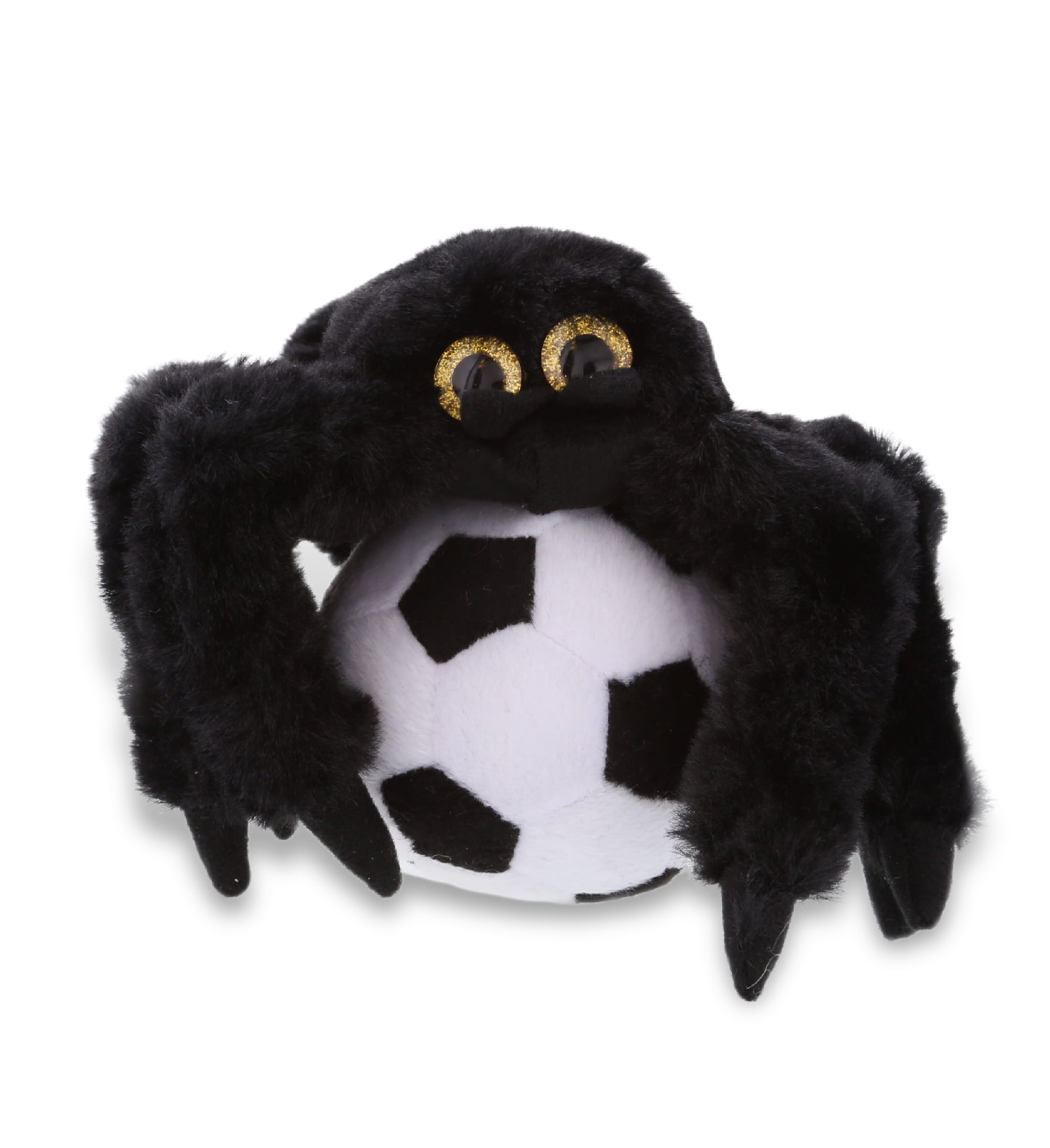 DolliBu Black Spider Stuffed Animal with Soccer Ball Plush - Soft ...