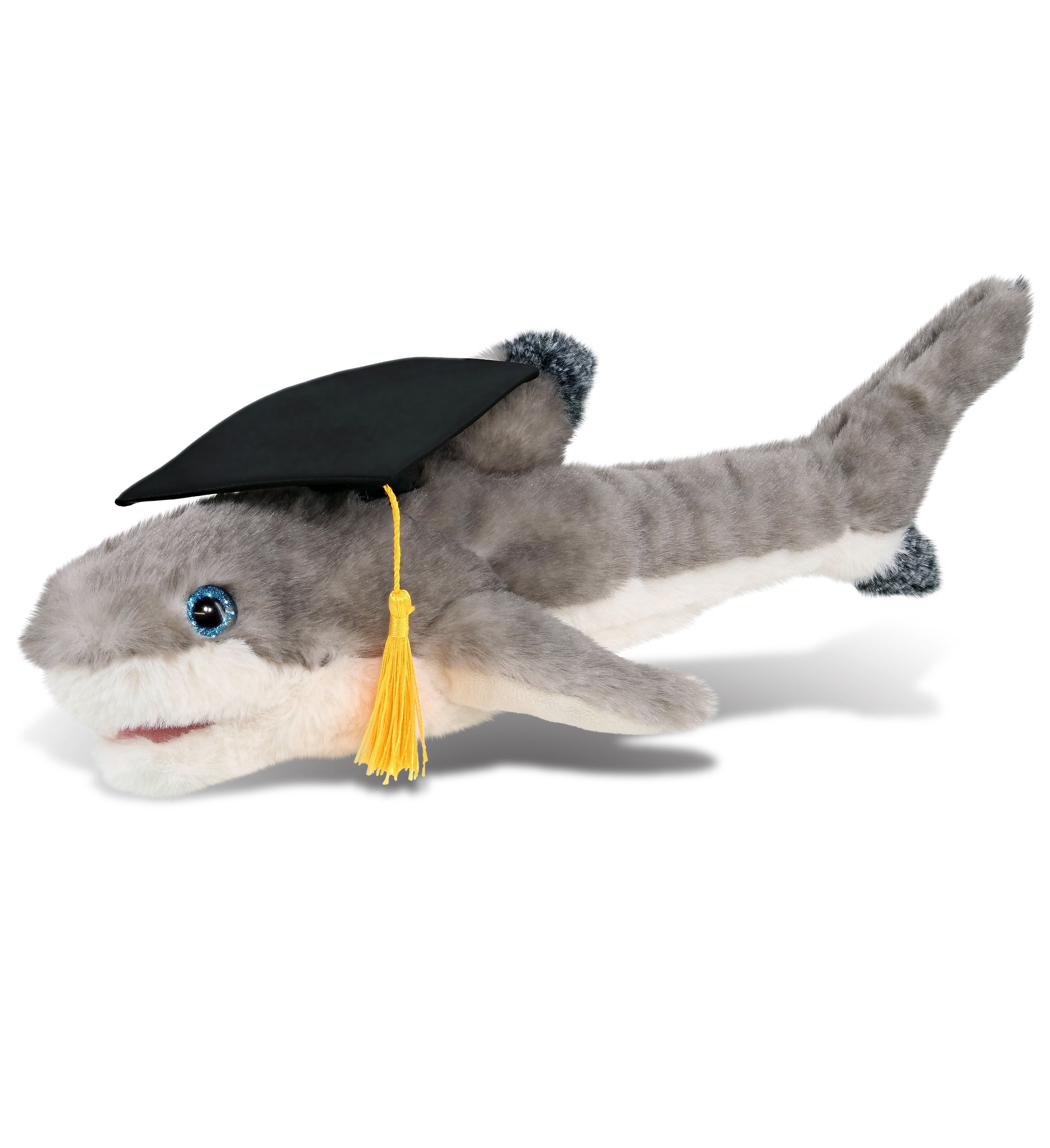 DolliBu Blacktip Reef Shark Graduation Plush Toy - Super Soft Shark ...
