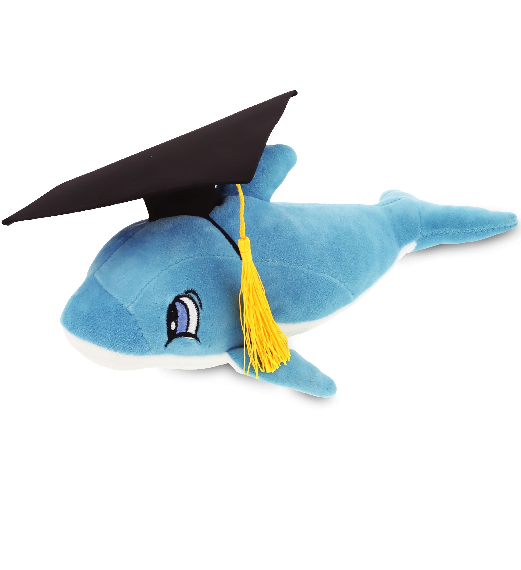 DolliBu Blue Dolphin Graduation Plush Toy - Baby Soft Plush Graduation ...