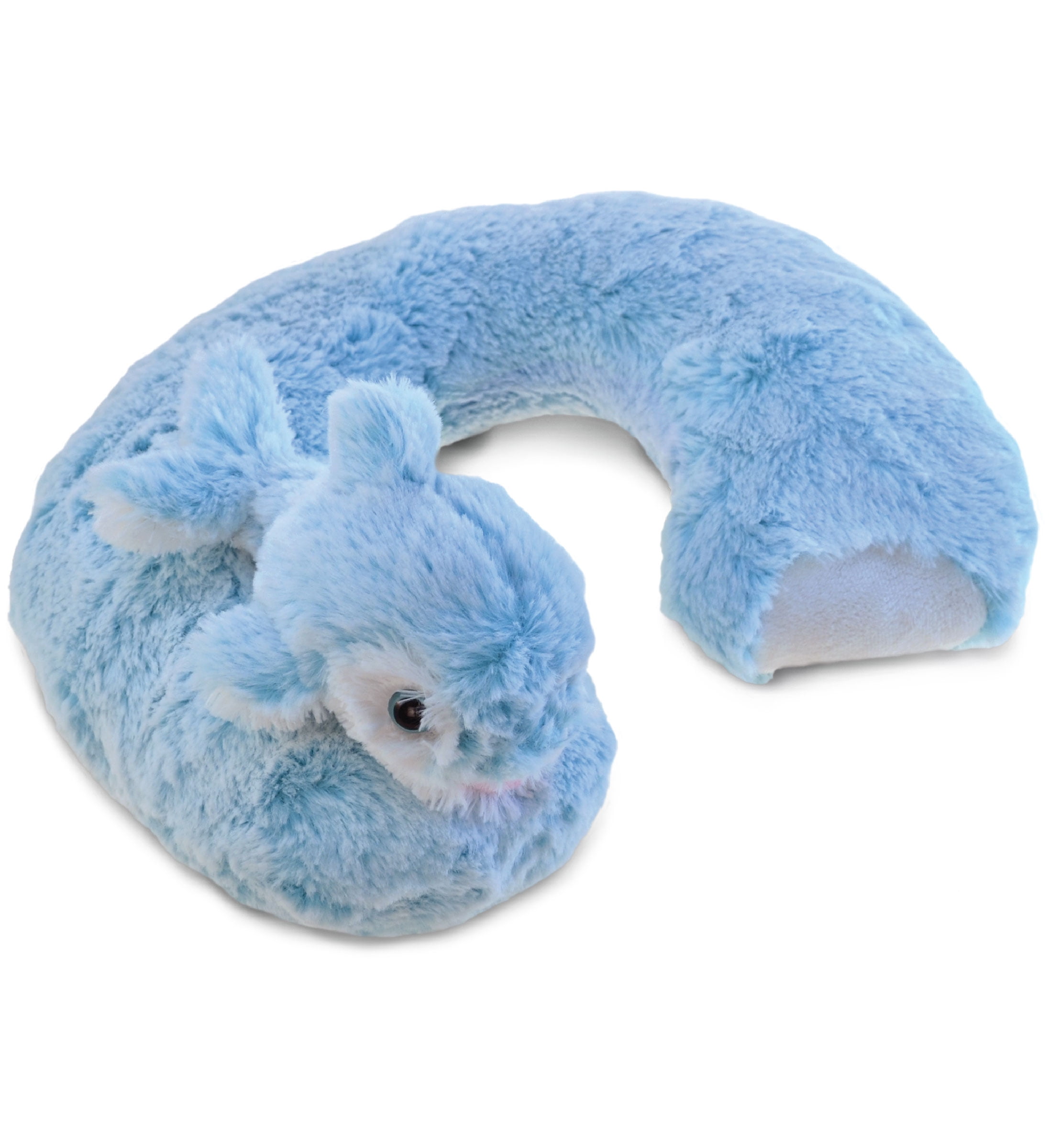 DolliBu Blue Dolphin Plush Neck Pillow - Soft Travel Neck Pillow Animal ...