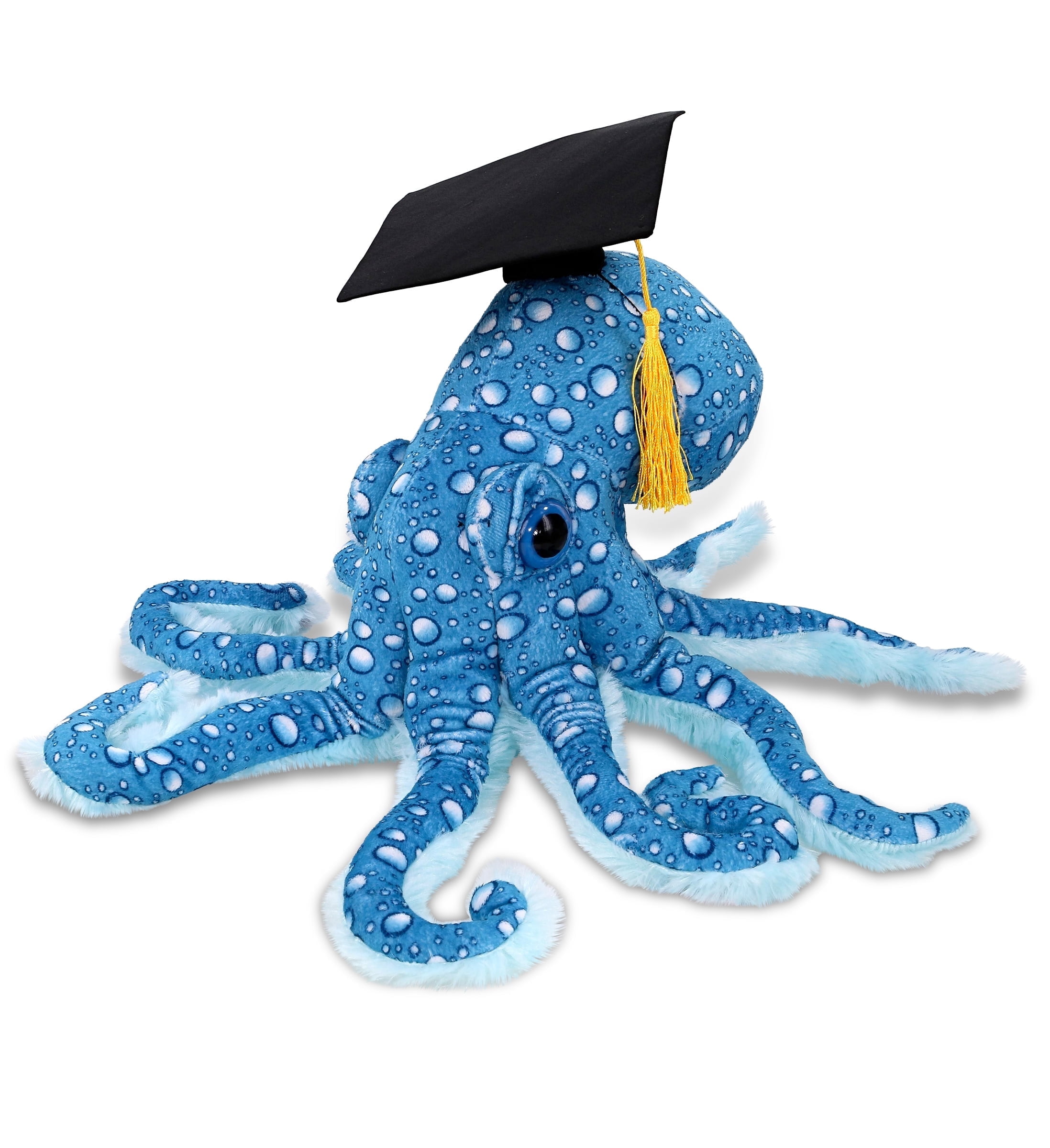 DolliBu Blue Octopus Graduation Plush Toy - Wild Collection Plush ...