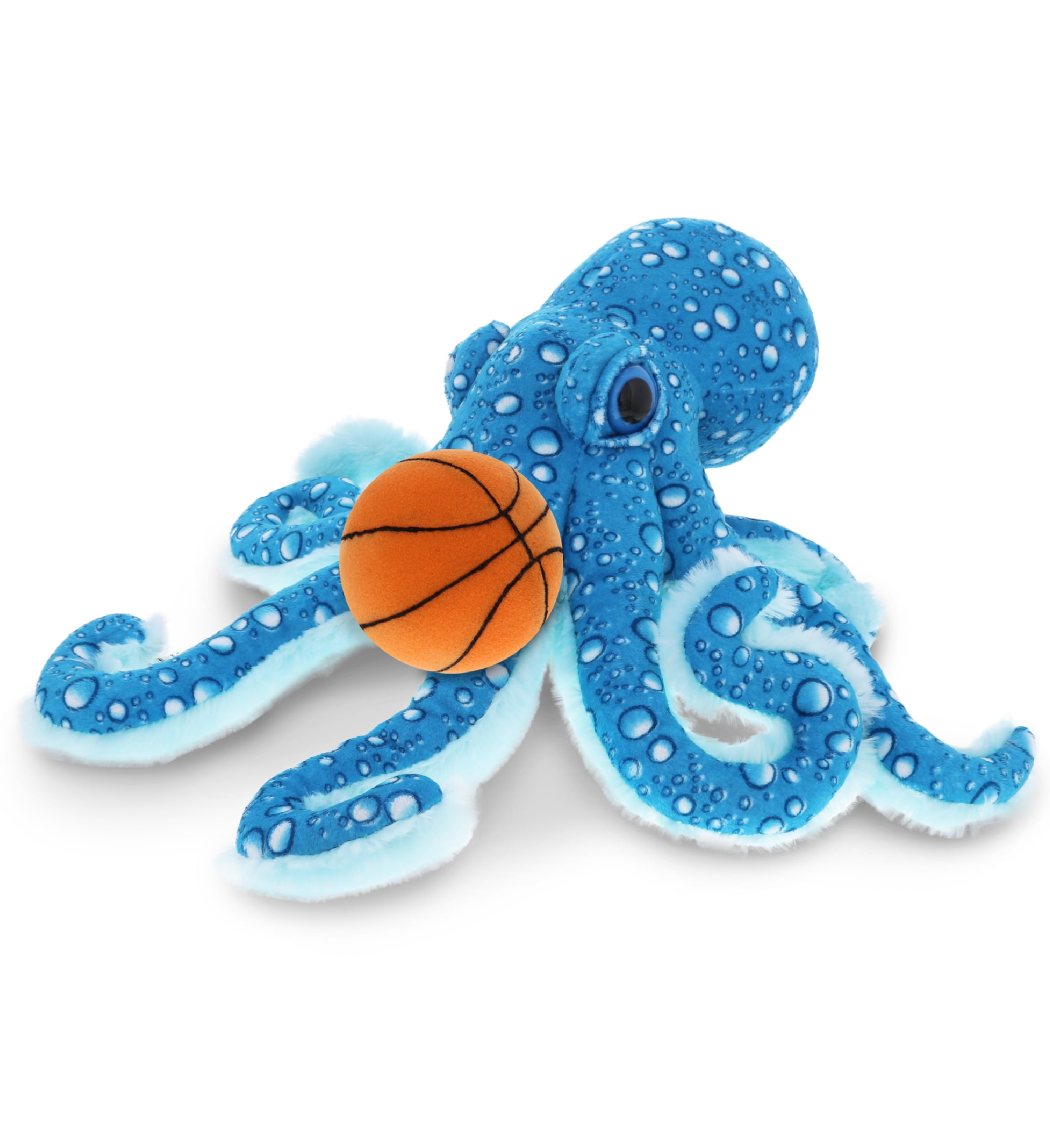 DolliBu Blue Octopus Stuffed Animal with Basketball Plush - Soft ...