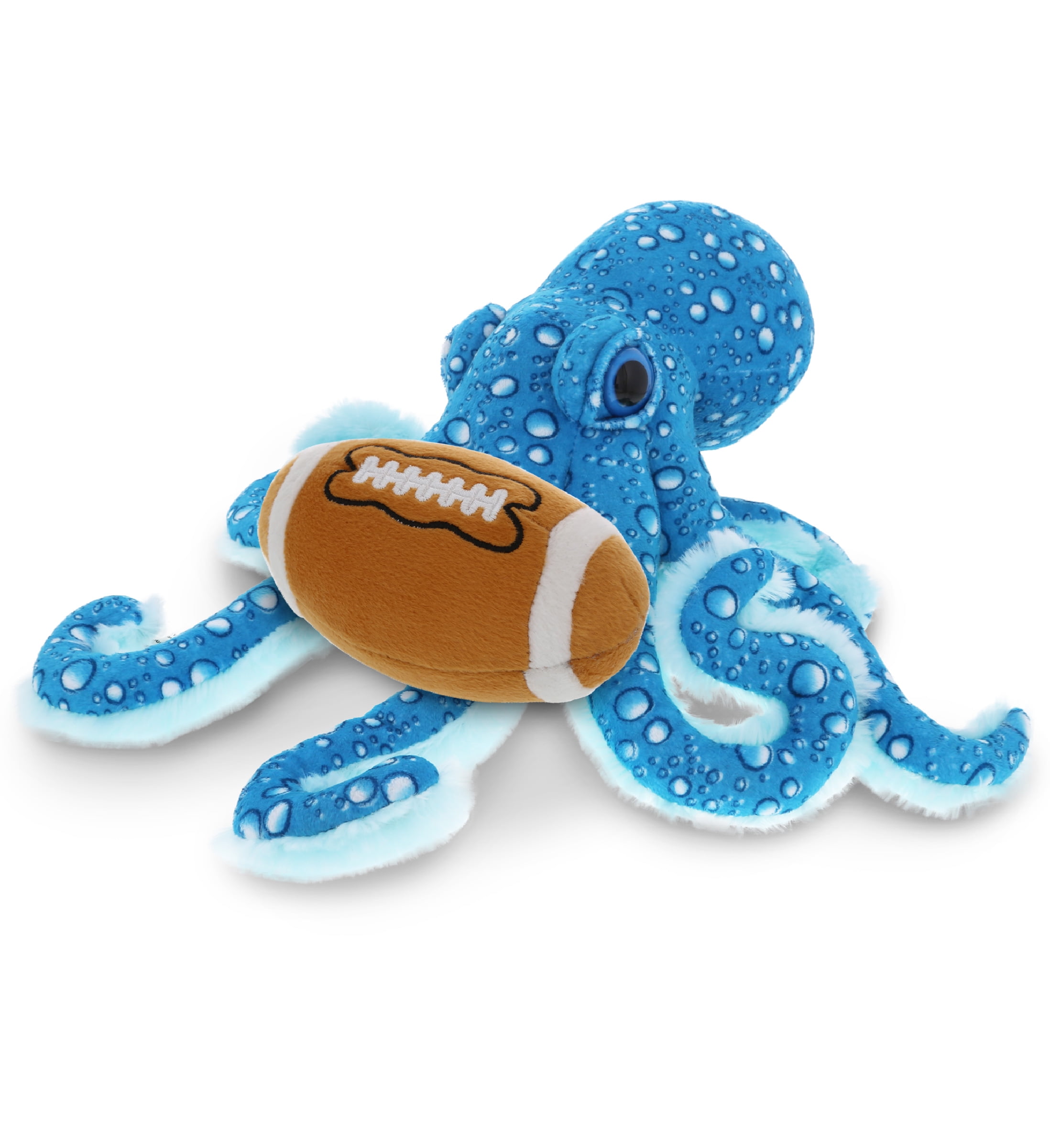 DolliBu Blue Octopus Stuffed Animal with Football Plush - Soft Huggable ...