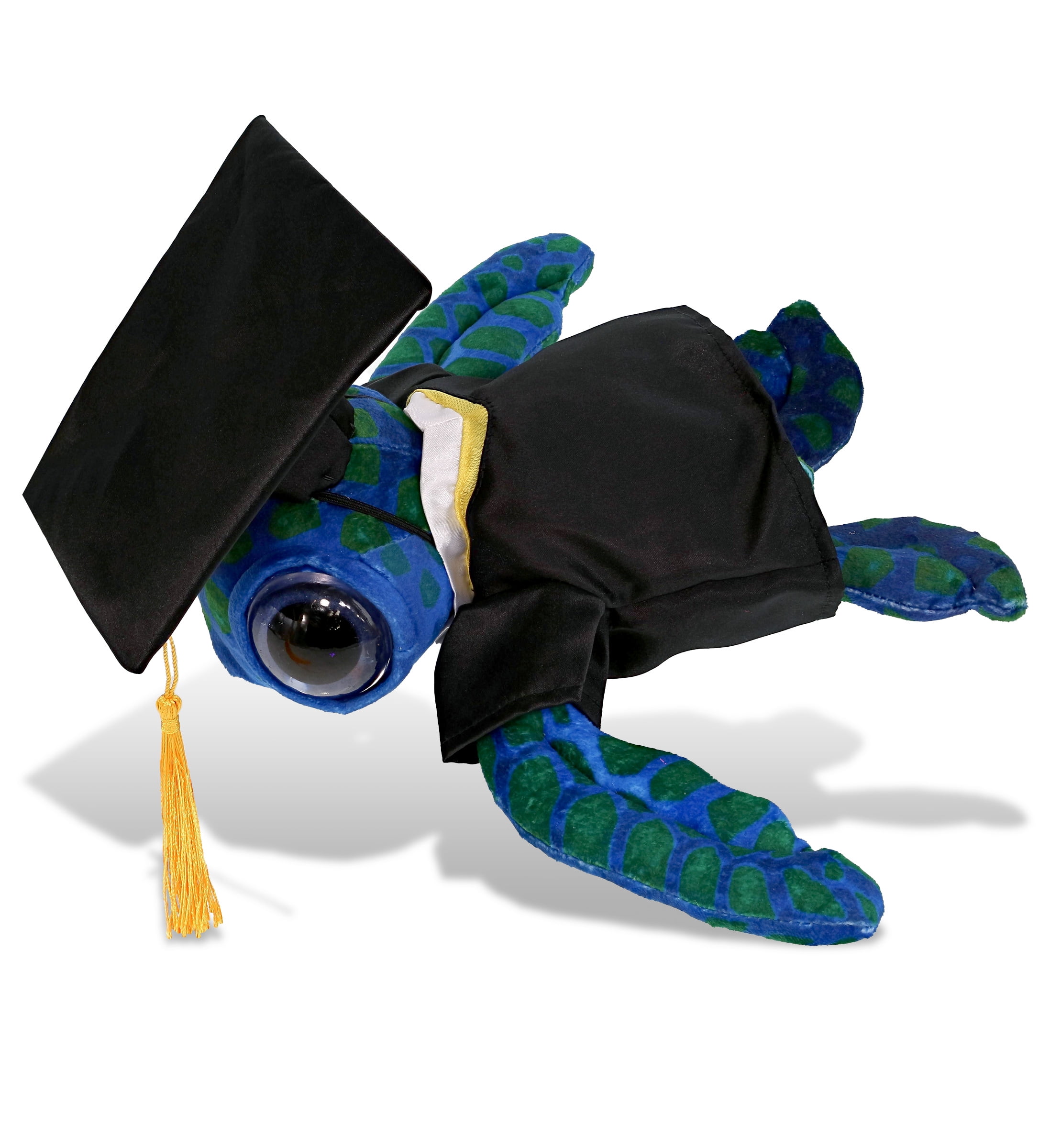 DolliBu Blue Sea Turtle Graduation Plush Toy - Super Soft Turtle Plush ...