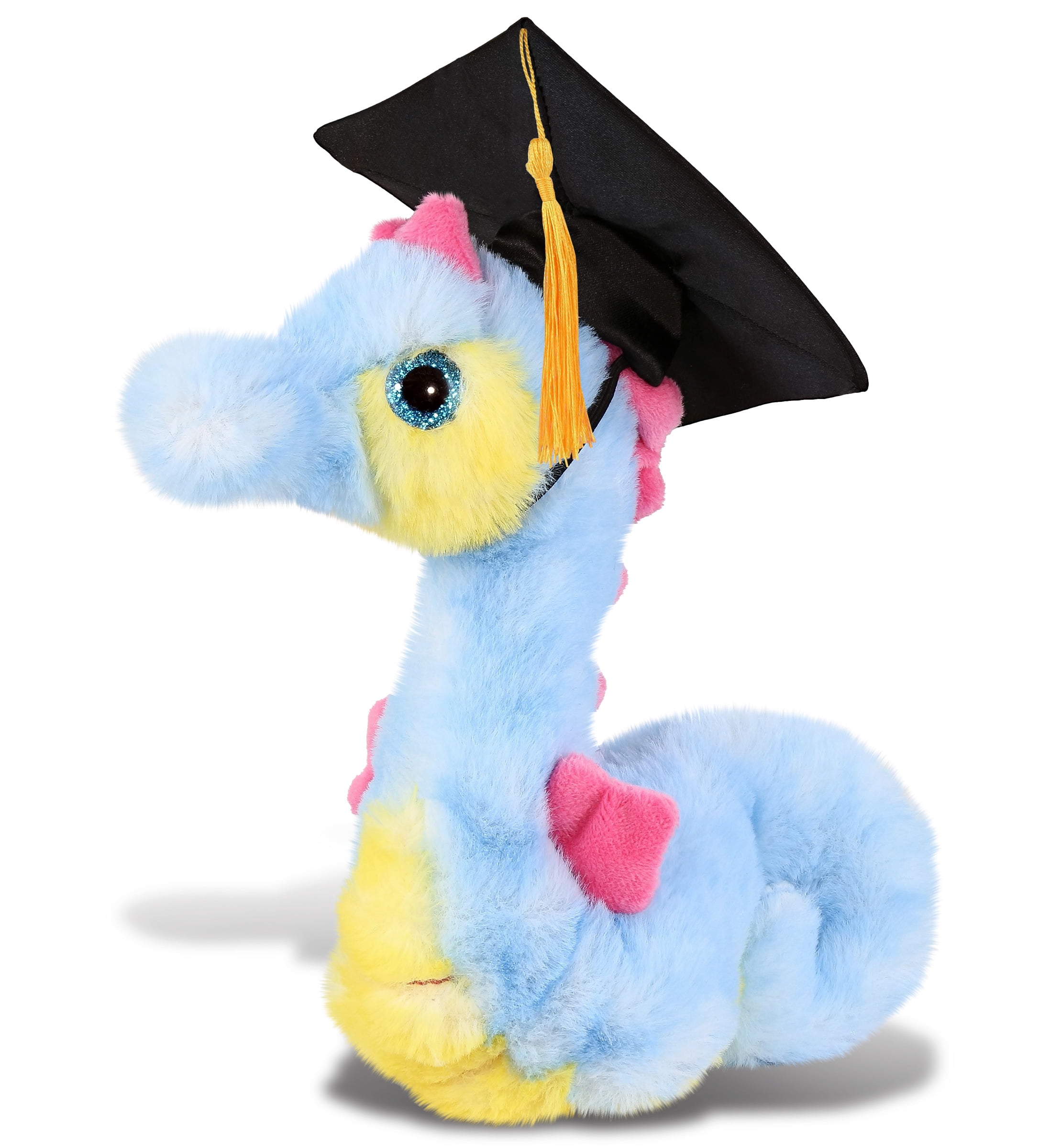 DolliBu Blue Seahorse Graduation Plush Toy - Super Soft Blue Seahorse ...