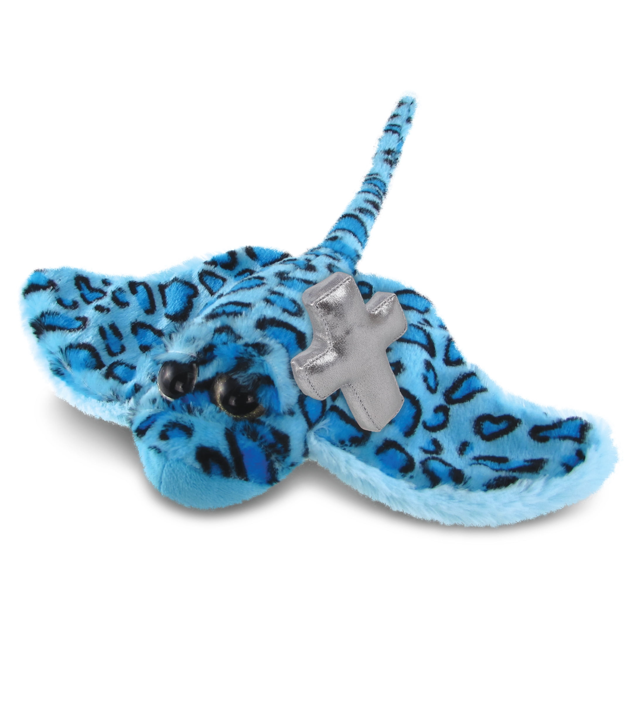 DolliBu Blue Stingray Stuffed Animal with Silver Cross Plush ...