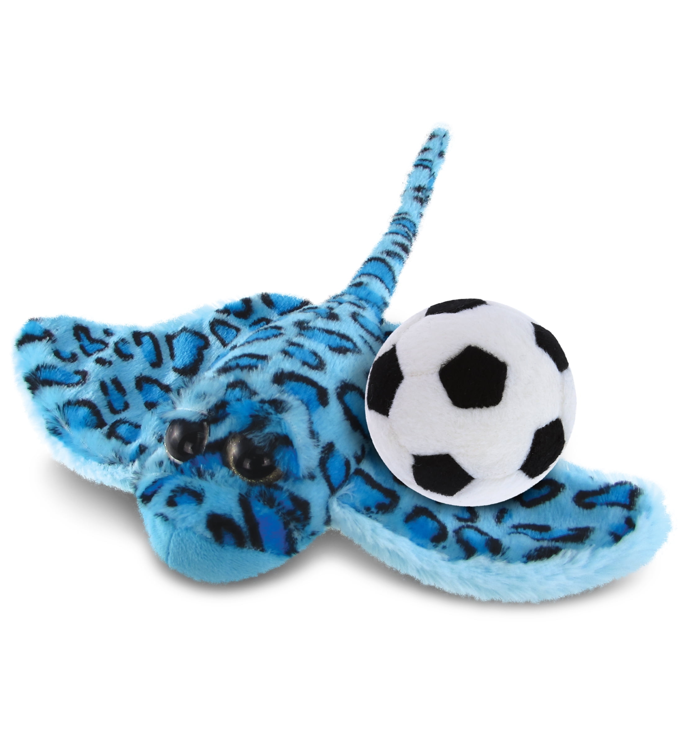 DolliBu Blue Stingray Stuffed Animal with Soccer Ball Plush - Soft ...