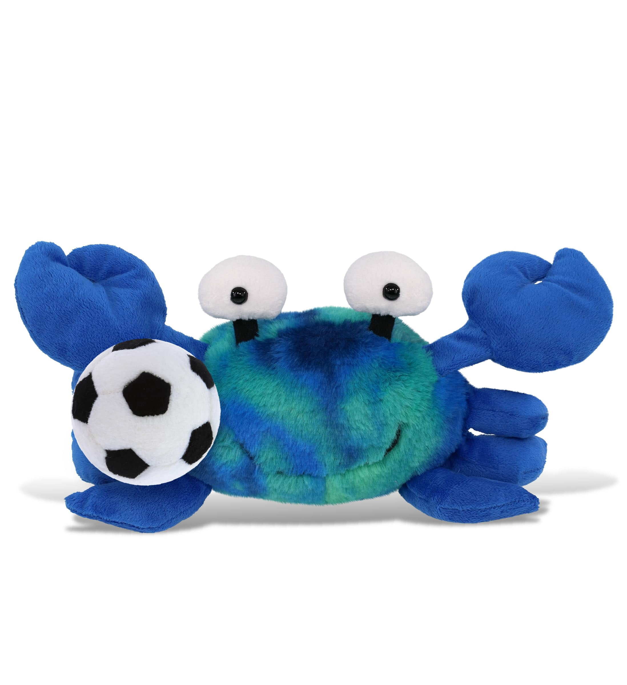 DolliBu Blue Tie-Dye Crab Stuffed Animal with Soccer Ball Plush ...