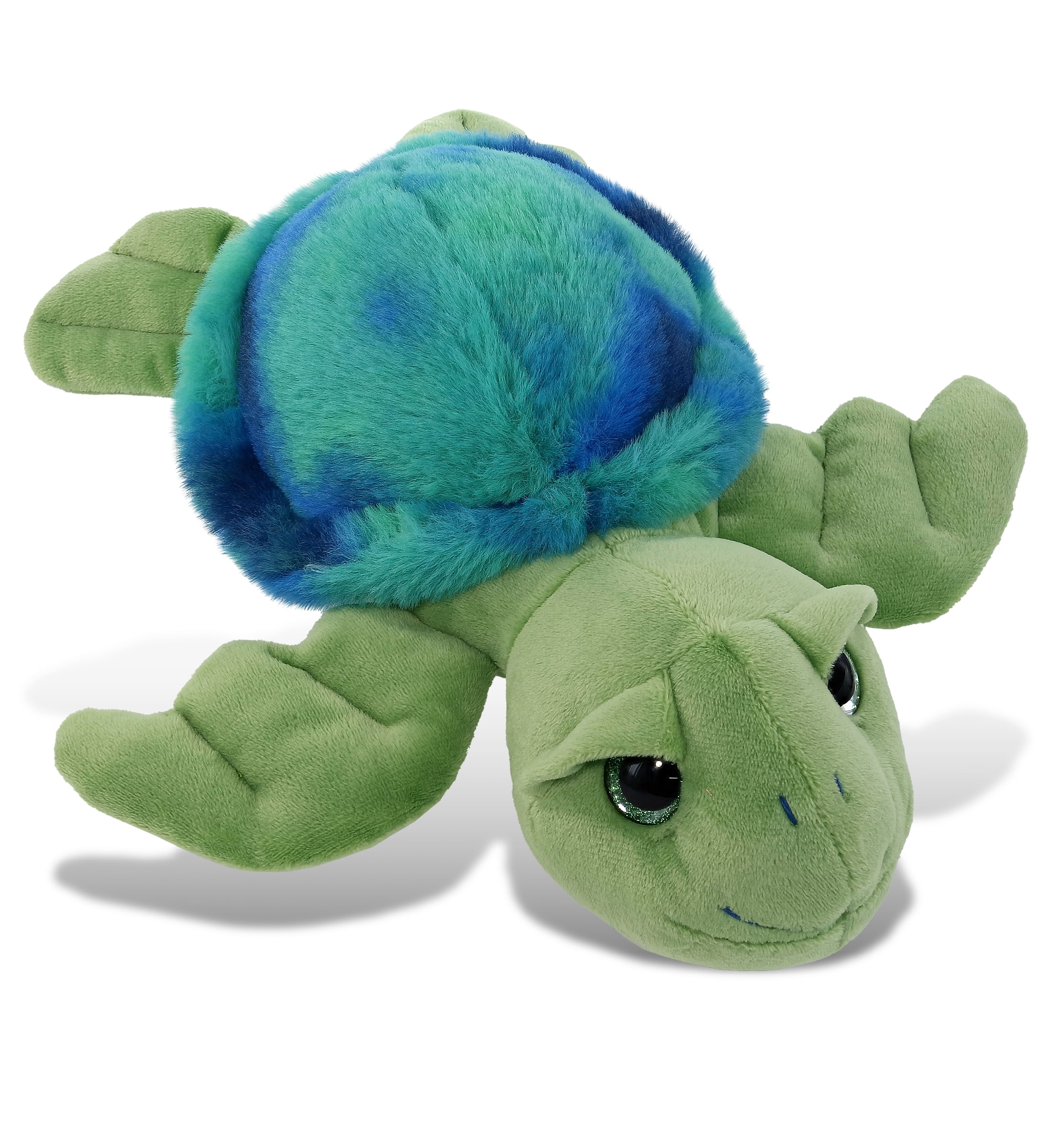 DolliBu Blue Tie-Dye Green Sea Turtle Super Soft Stuffed Animal, Cute ...
