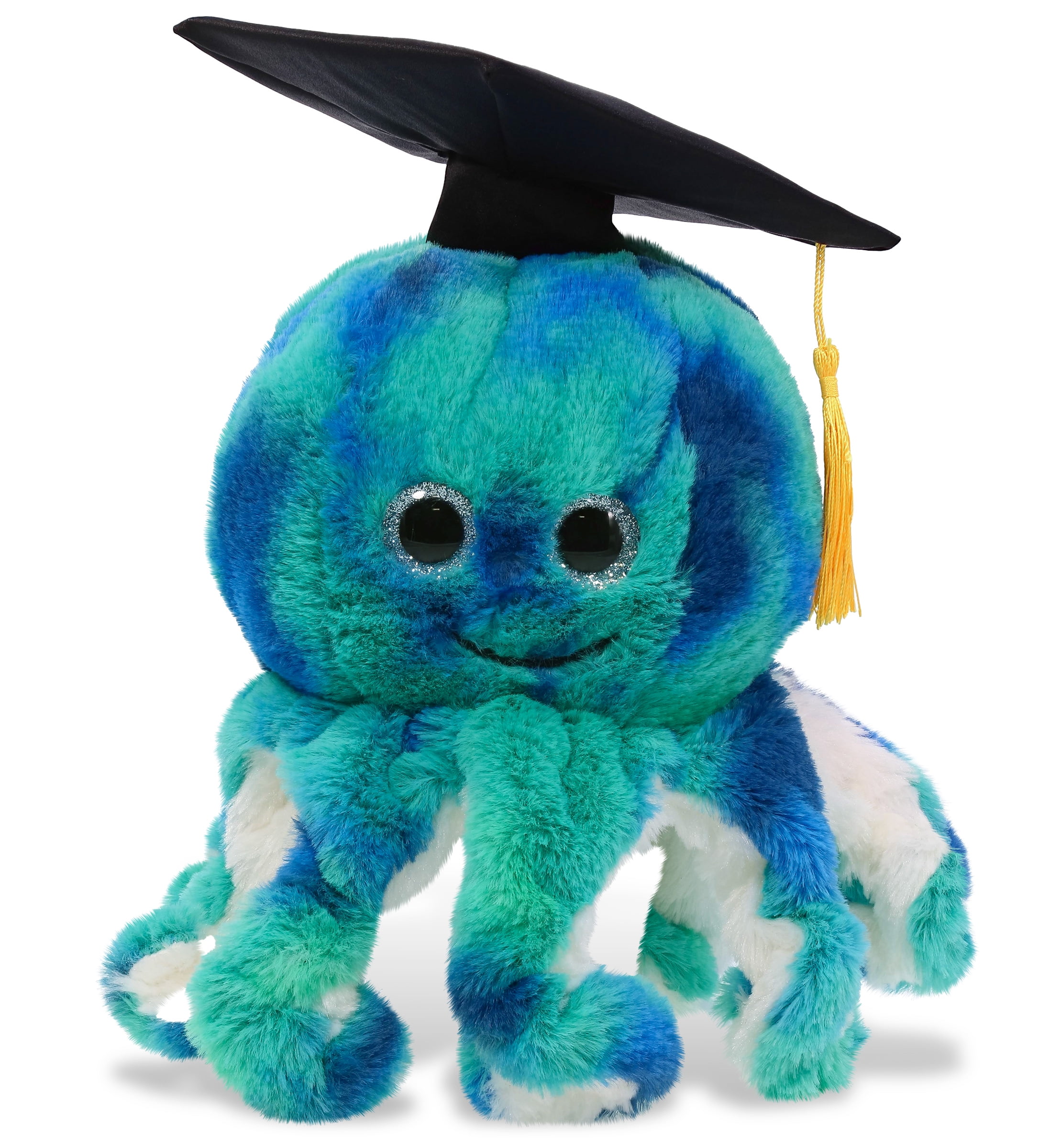 DolliBu Blue Tie-Dye Octopus Graduation Plush Toy - Super Soft Octopus ...