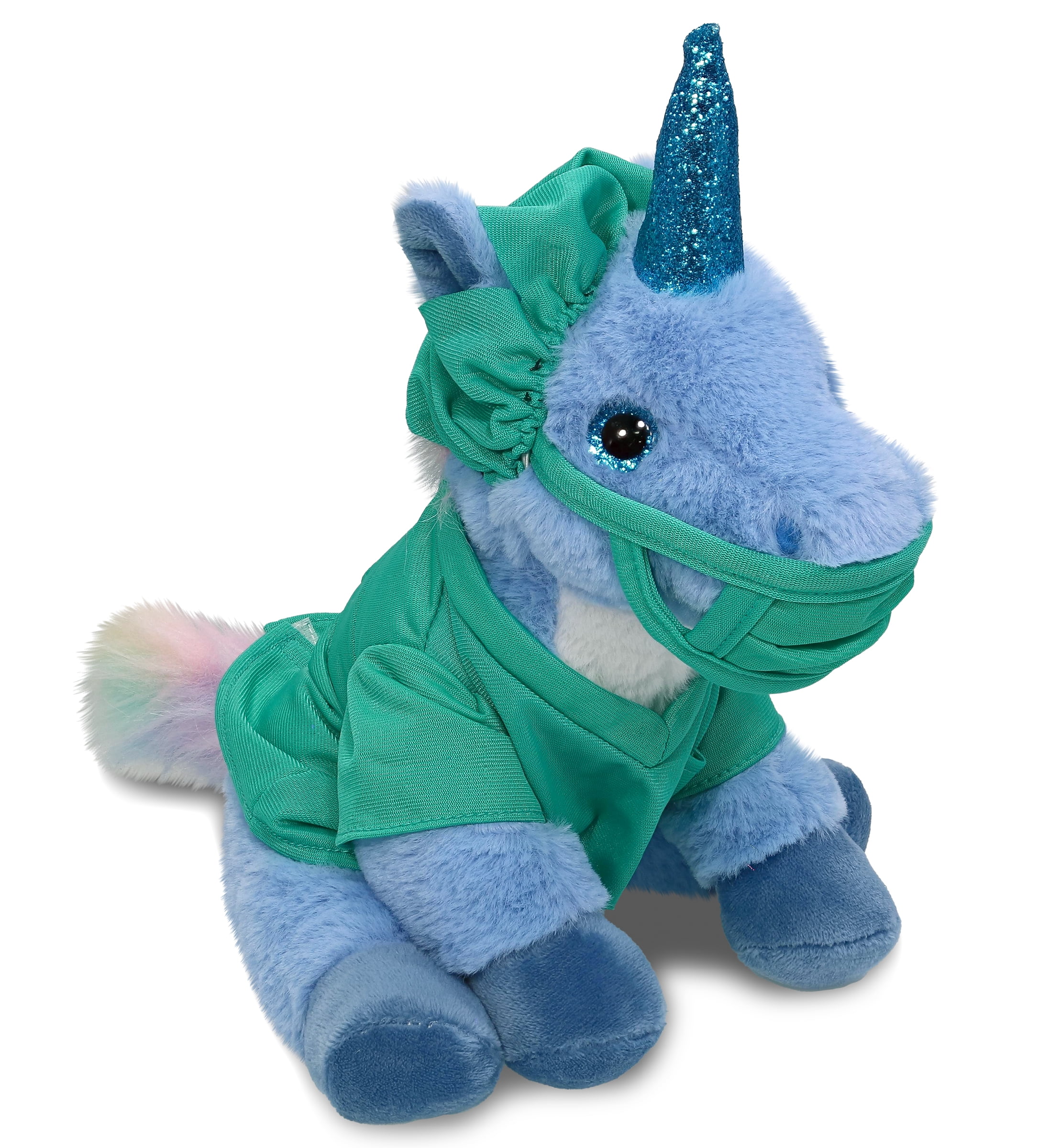 DolliBu Blue Unicorn Doctor Plush Toy - Super Soft Unicorn Doctor ...
