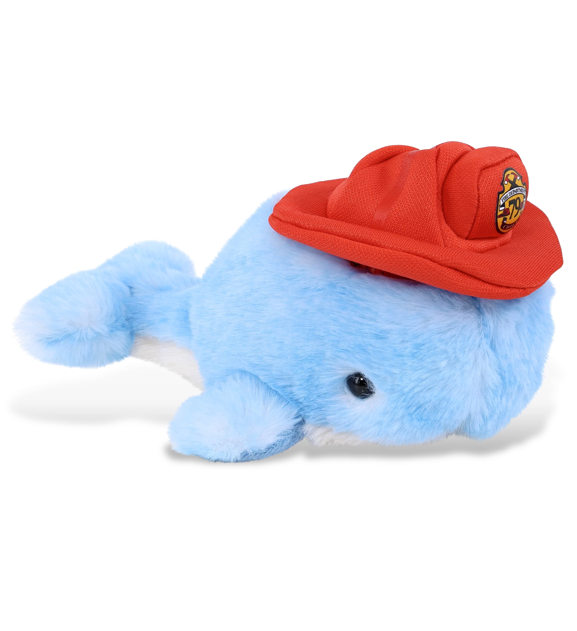DolliBu Blue Whale Firefighter Stuffed Animal - Super Soft Whale ...