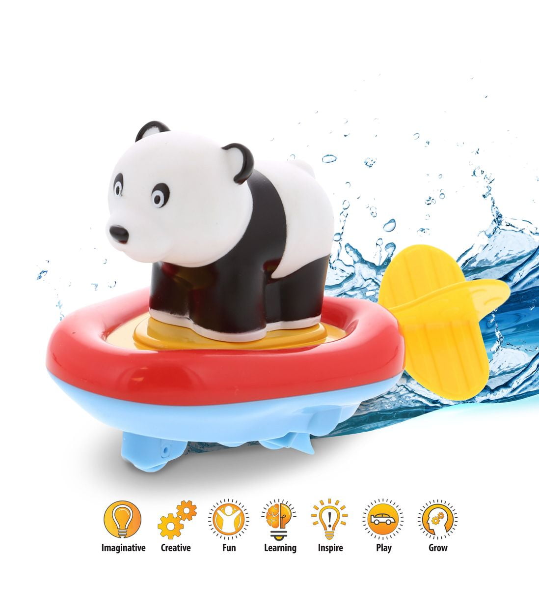 DolliBu Boat Racer Buddy, Fun Educational Bath Toy Finger Puppet Pull ...