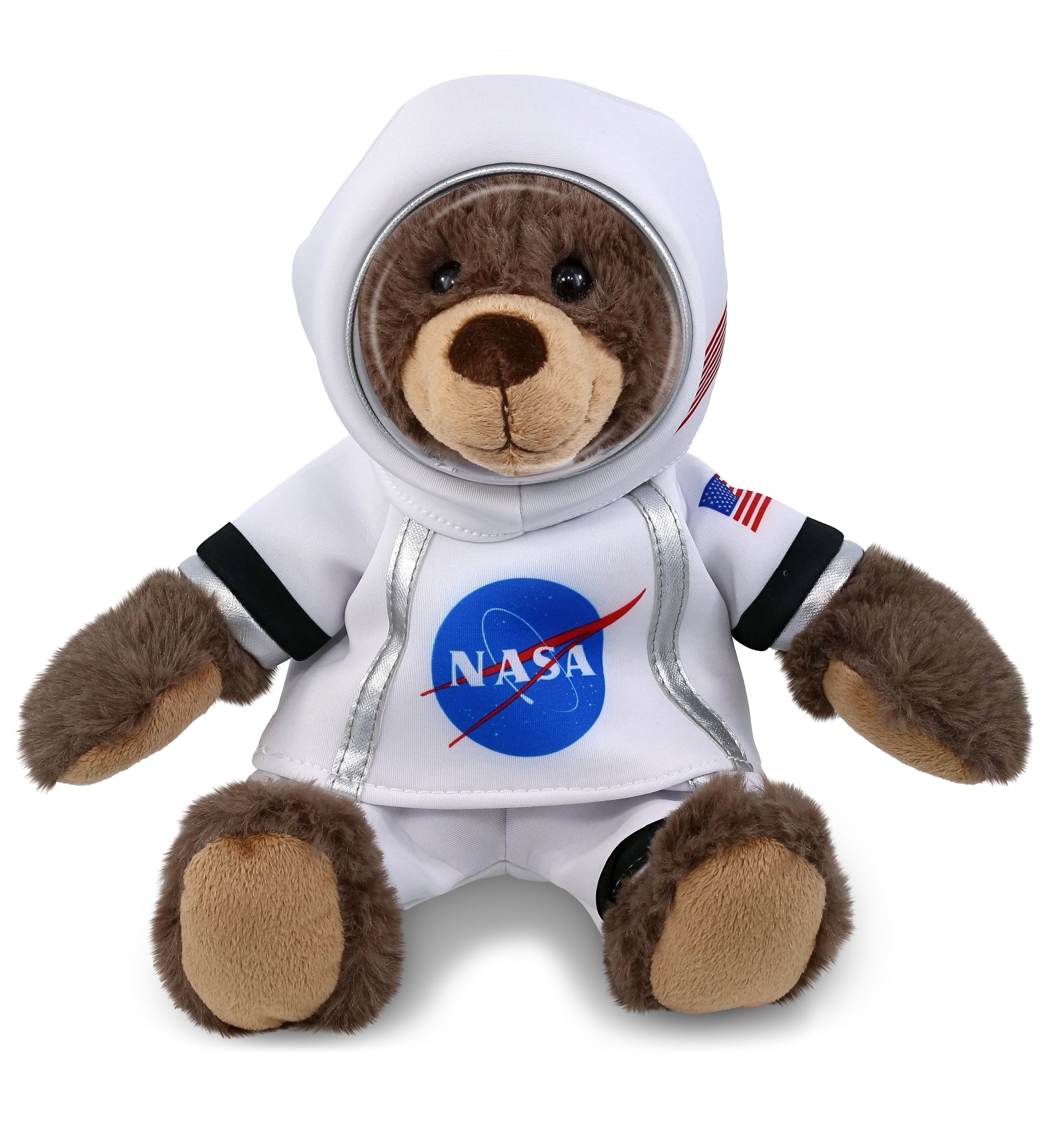 DolliBu Brown Bear with Red Plaid Hoodie Astronaut Plush Toy - Wild ...
