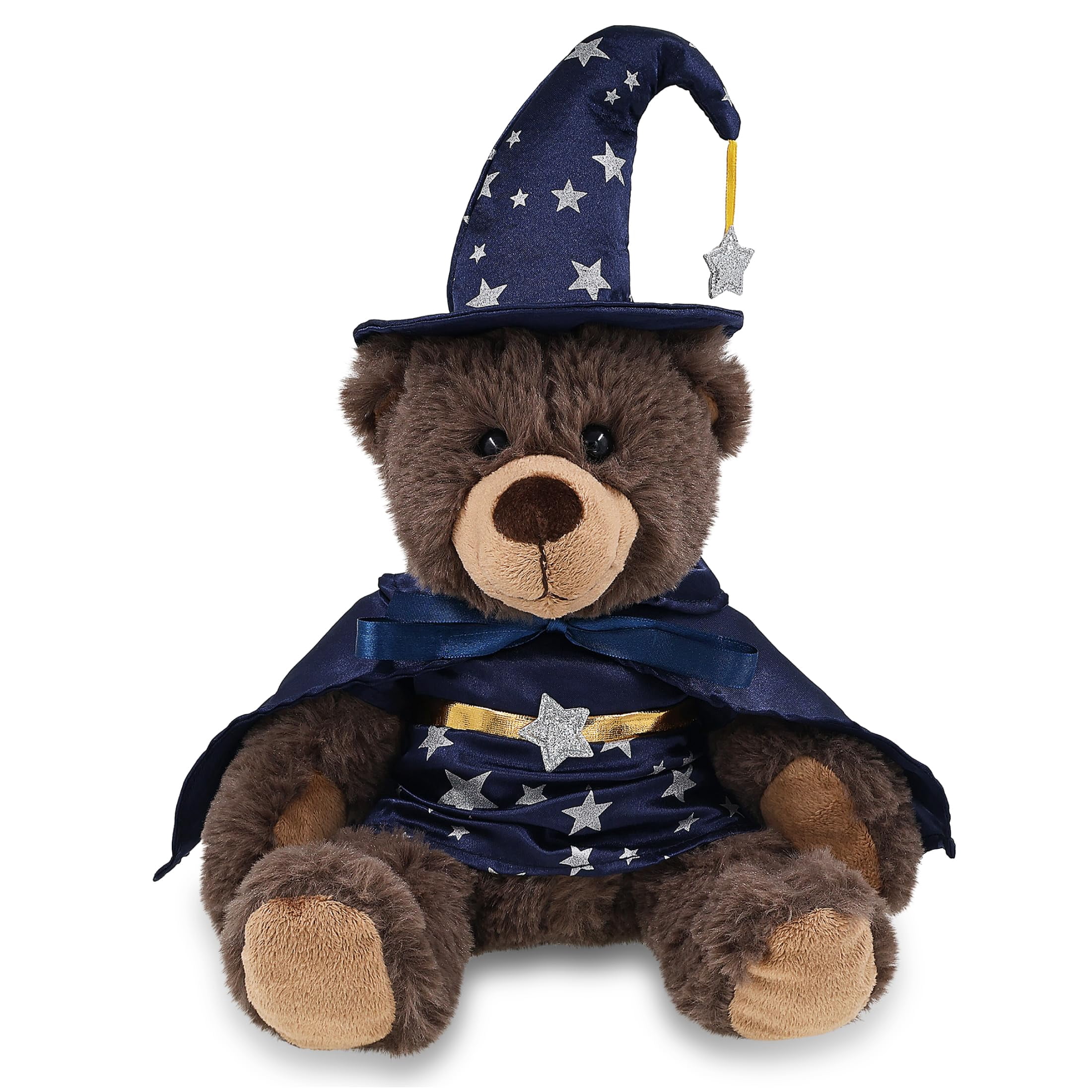 DolliBu Brown Bear Stuffed Animal with Wizard Costume - Cute Wildlife ...