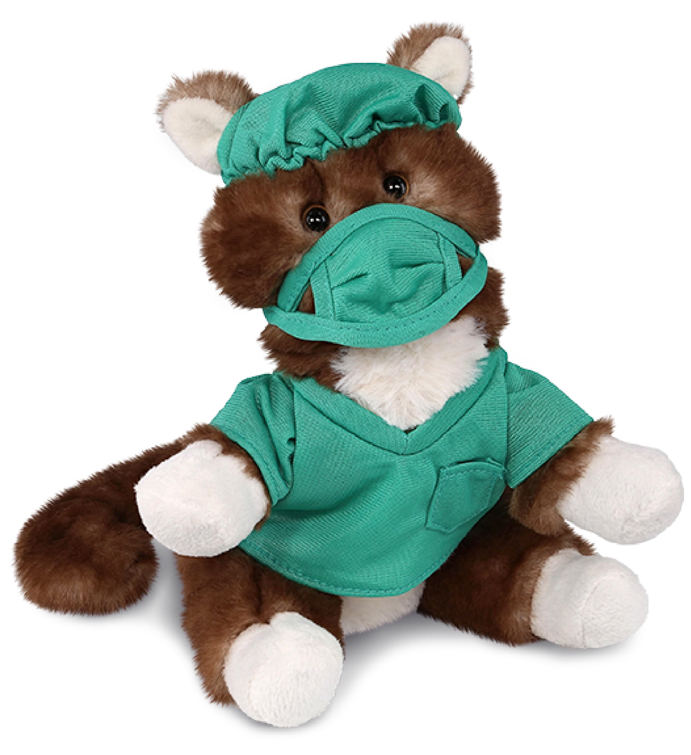 DolliBu Brown Cat Doctor Plush Toy - Super Soft Brown Cat Doctor ...