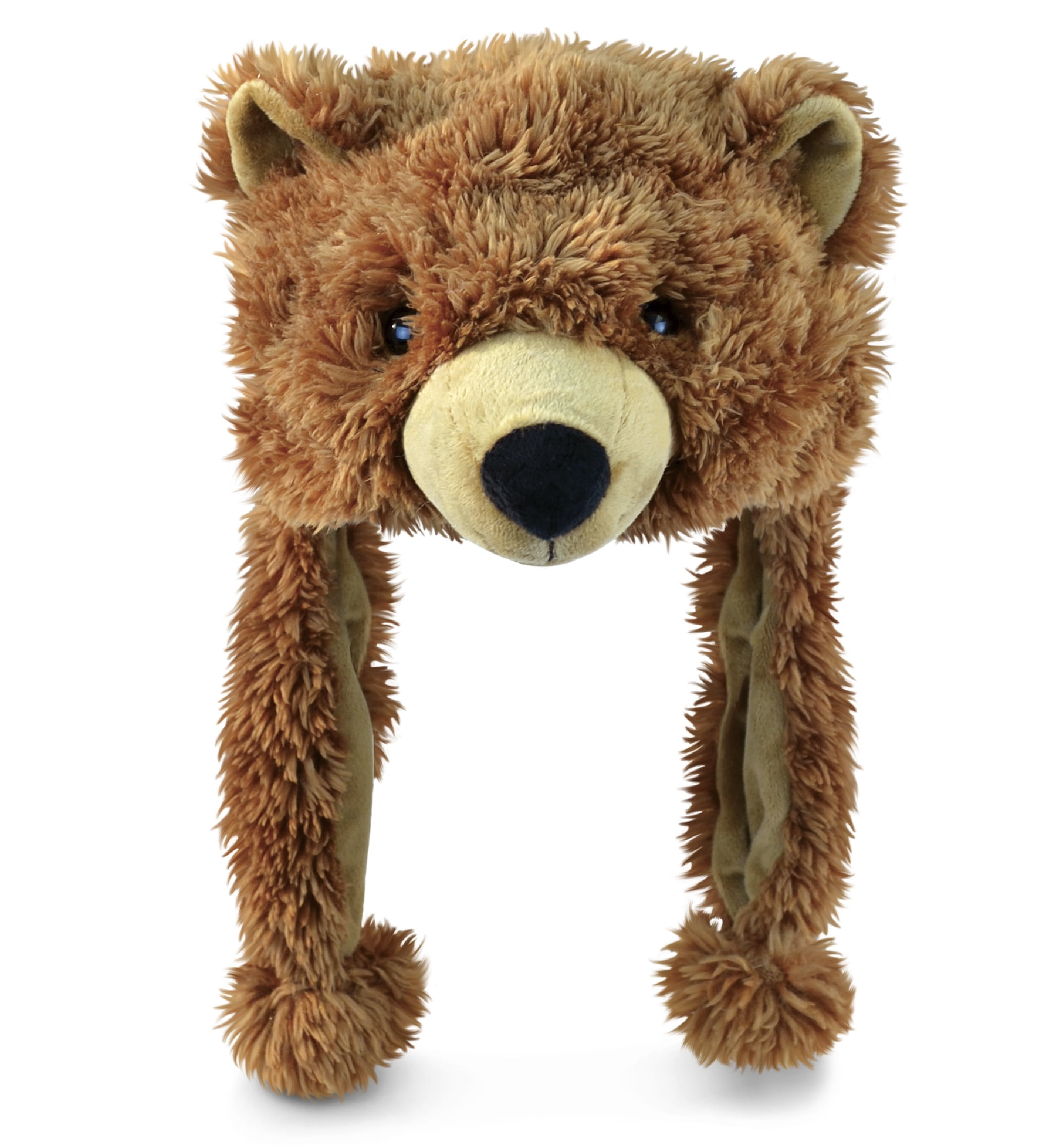 DolliBu Grizzly Bear Teddy Beanie - Funny, Soft, Warm Fleece Winter Hat ...