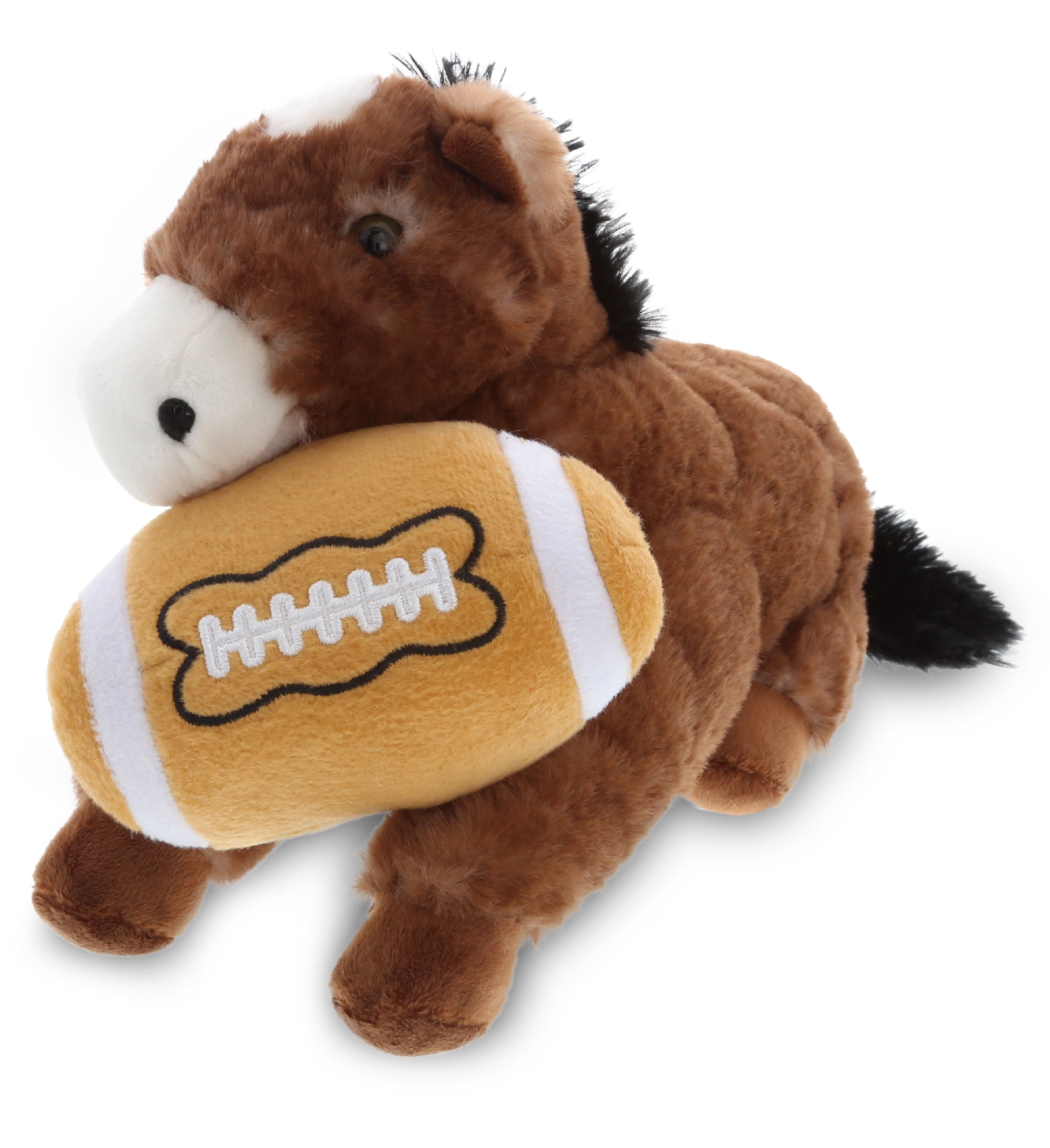 DolliBu Brown Horse Stuffed Animal with Football Plush - Soft Plush ...
