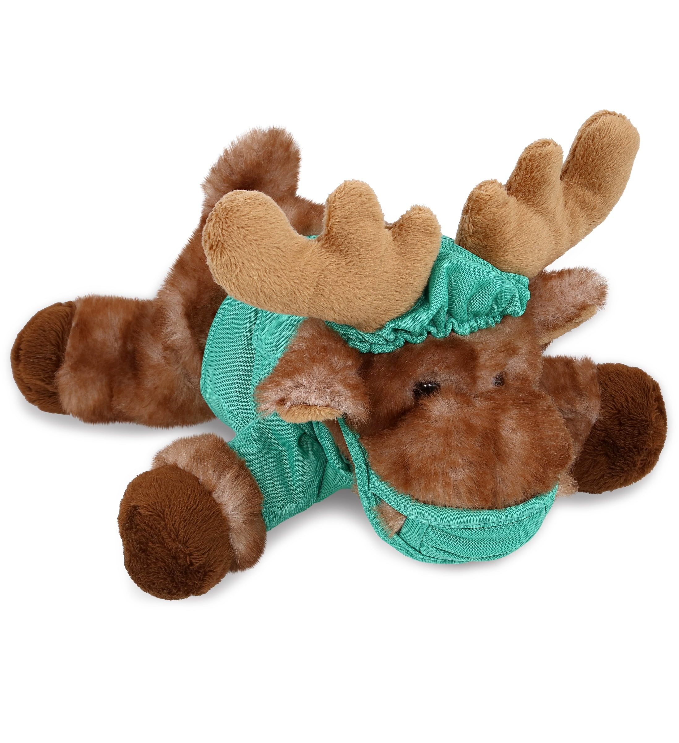 DolliBu Brown Lying Moose Doctor Plush Toy - Super Soft Moose Doctor ...