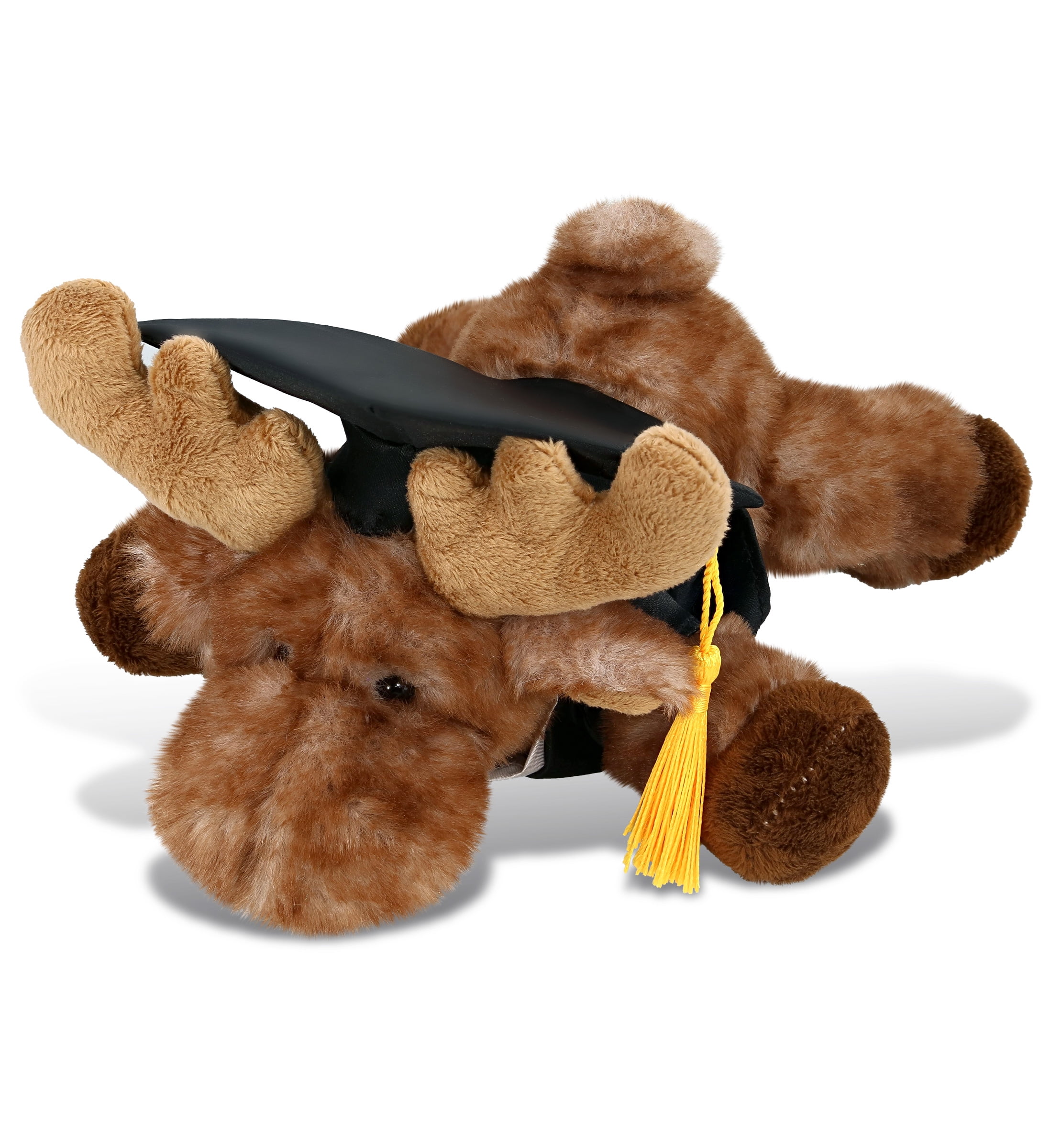 DolliBu Brown Lying Moose Graduation Plush Toy - Super Soft Moose ...