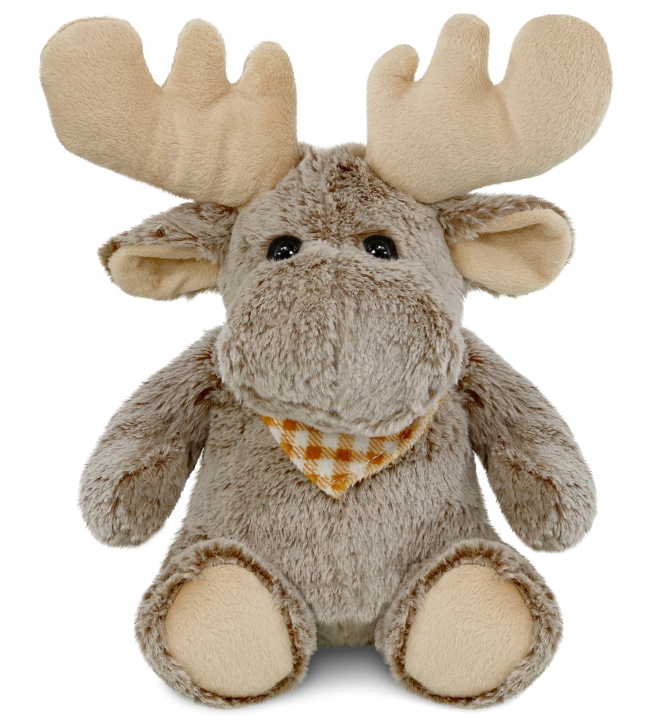 DolliBu Brown Sitting Moose Plush - Super Soft Moose Stuffed Animal ...