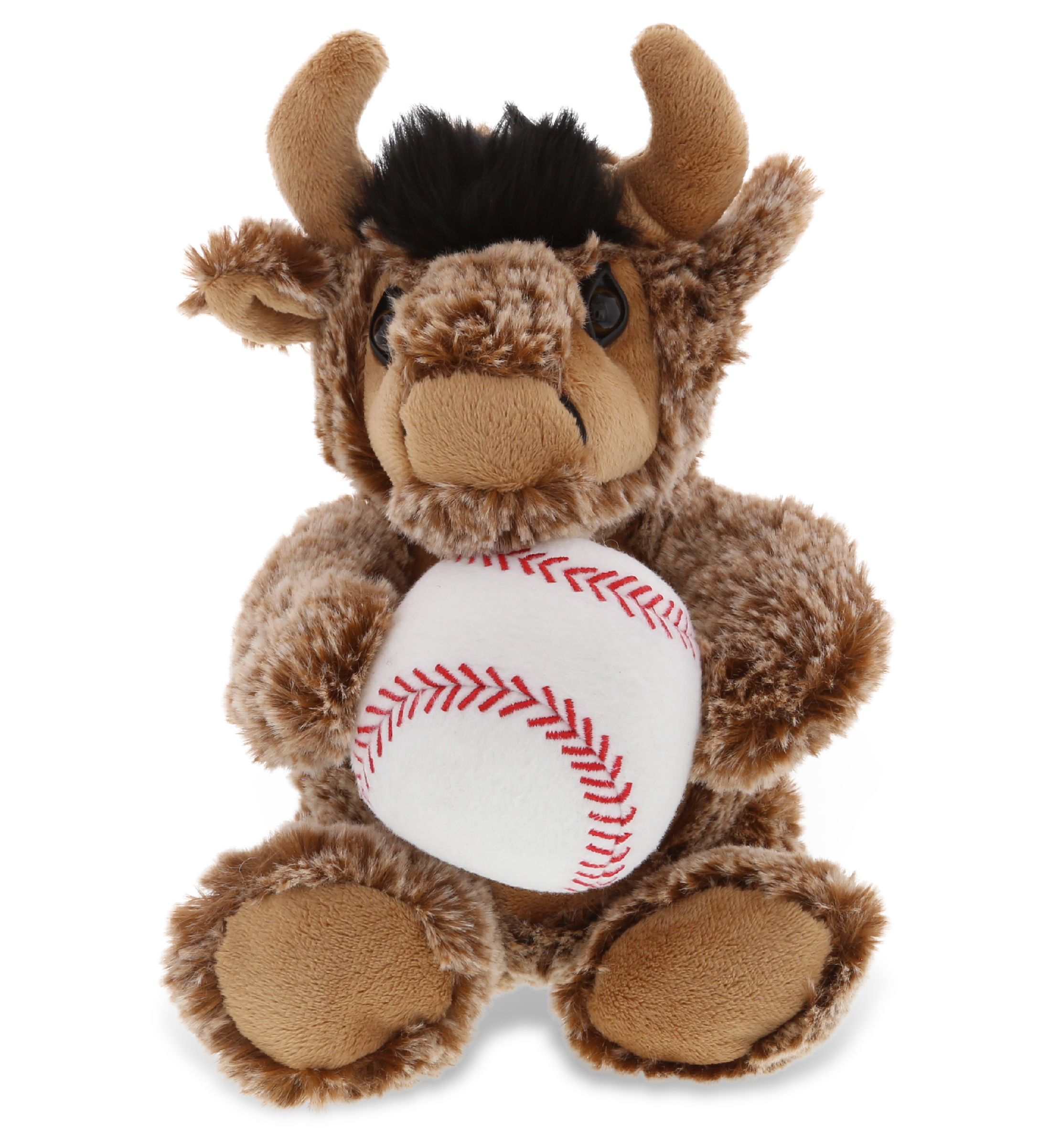 DolliBu Buffalo Stuffed Animal with Baseball Plush – Soft Huggable ...