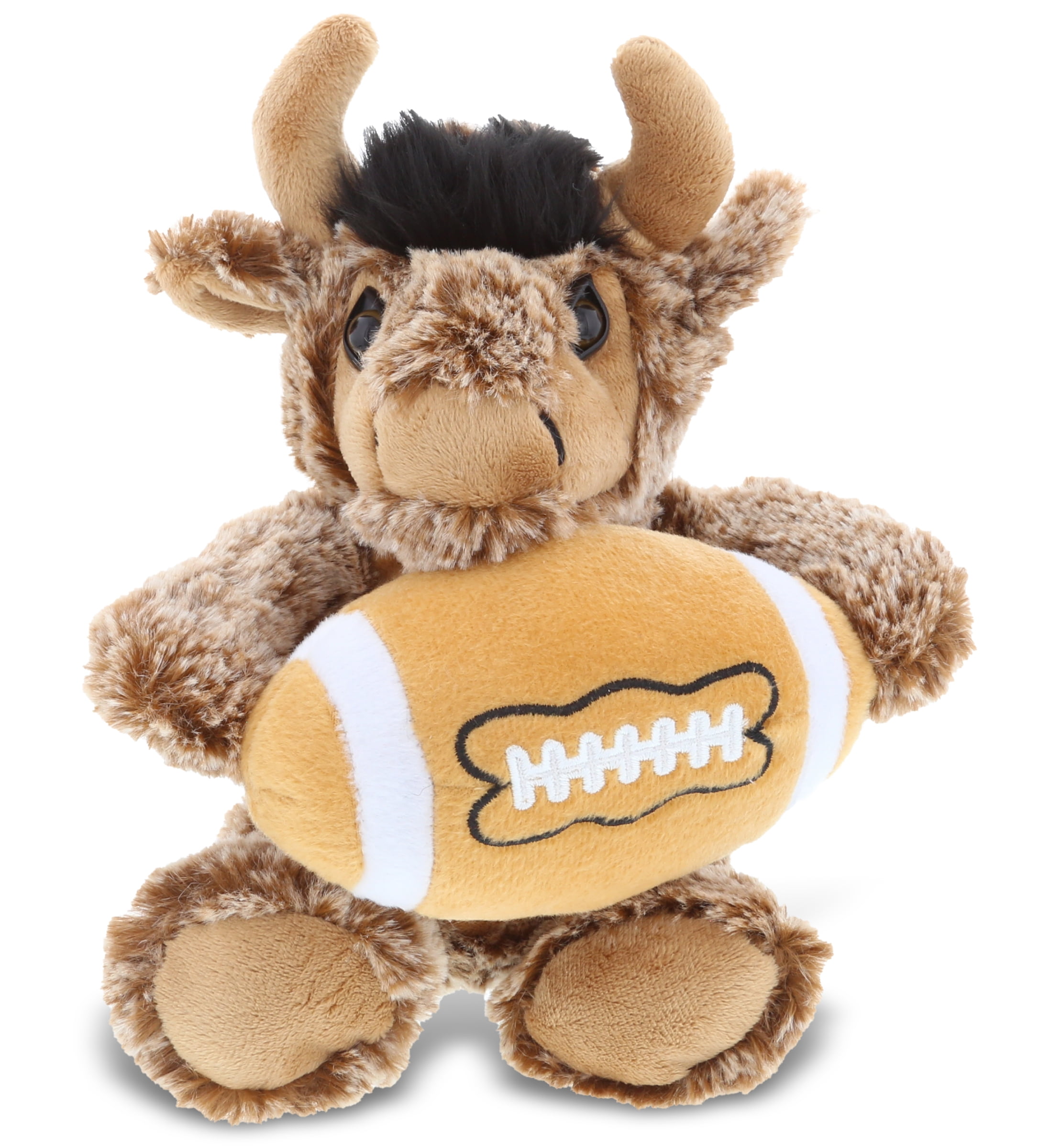 DolliBu Buffalo Stuffed Animal with Football Plush – Soft Huggable ...