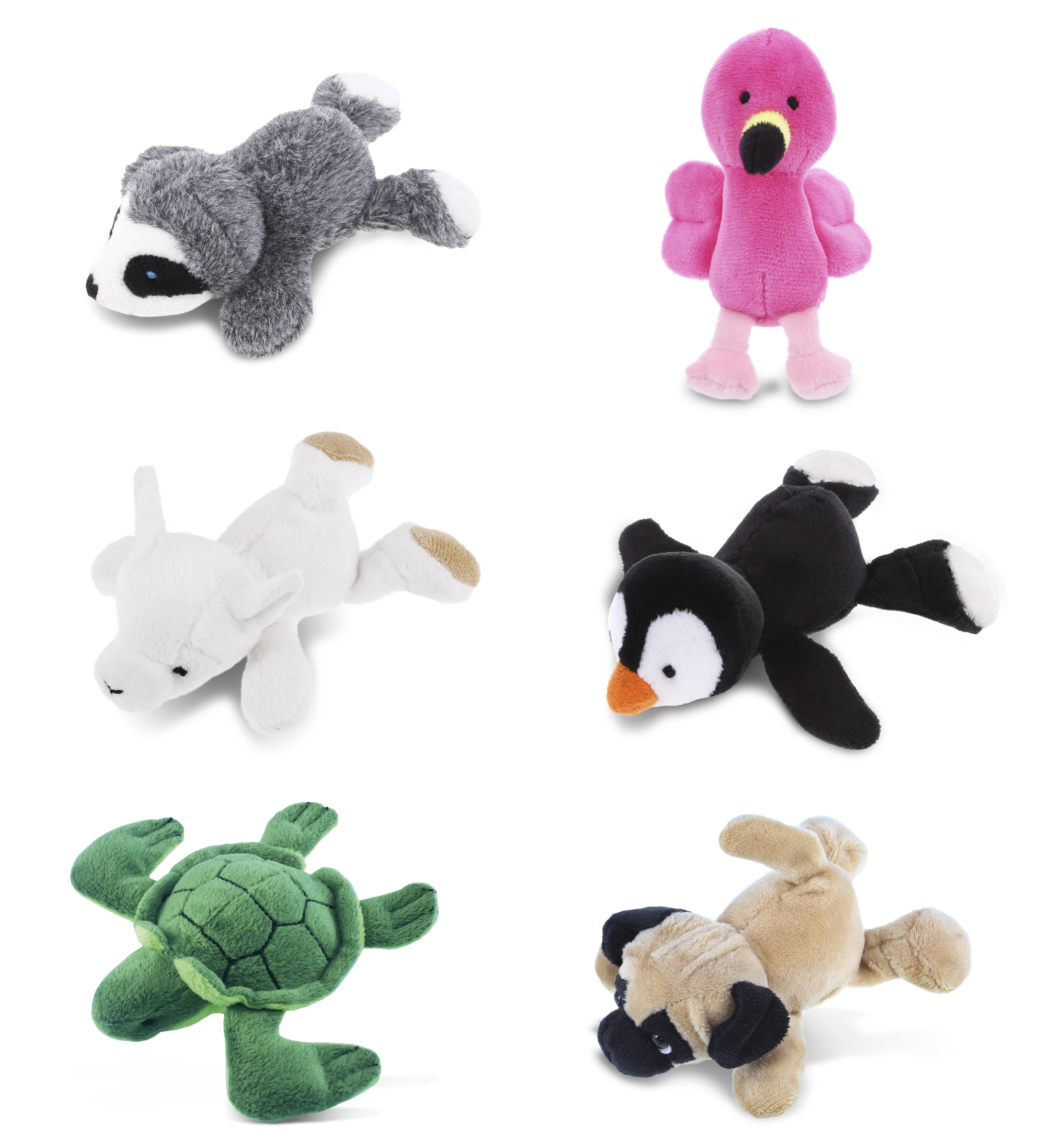 DolliBu Cool Animals Plush Magnets Kit - Fluffy Zoo Animals Stuffed ...