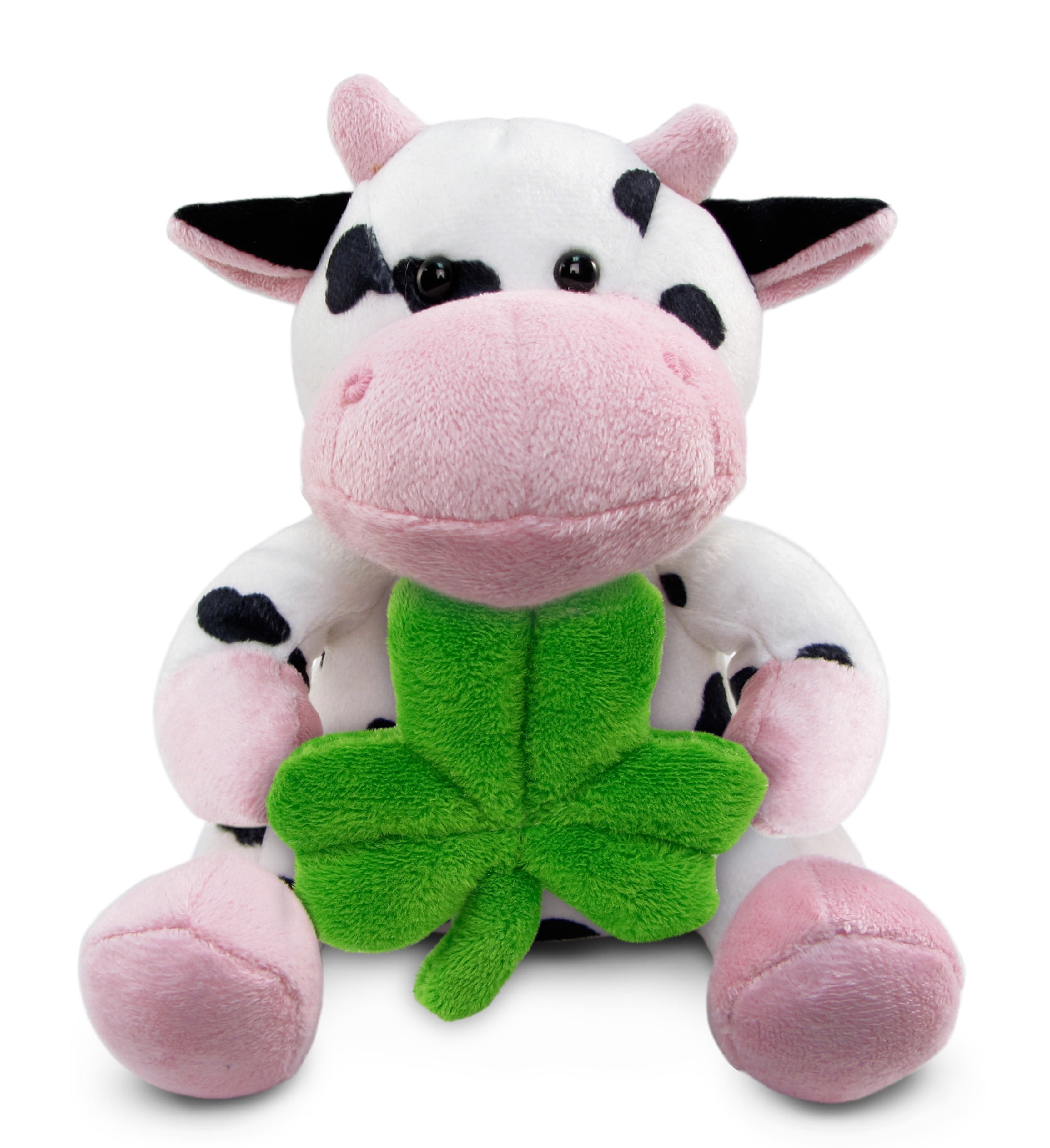 DolliBu Cow Stuffed Animal with Green Plush Shamrock - Cute Green ...