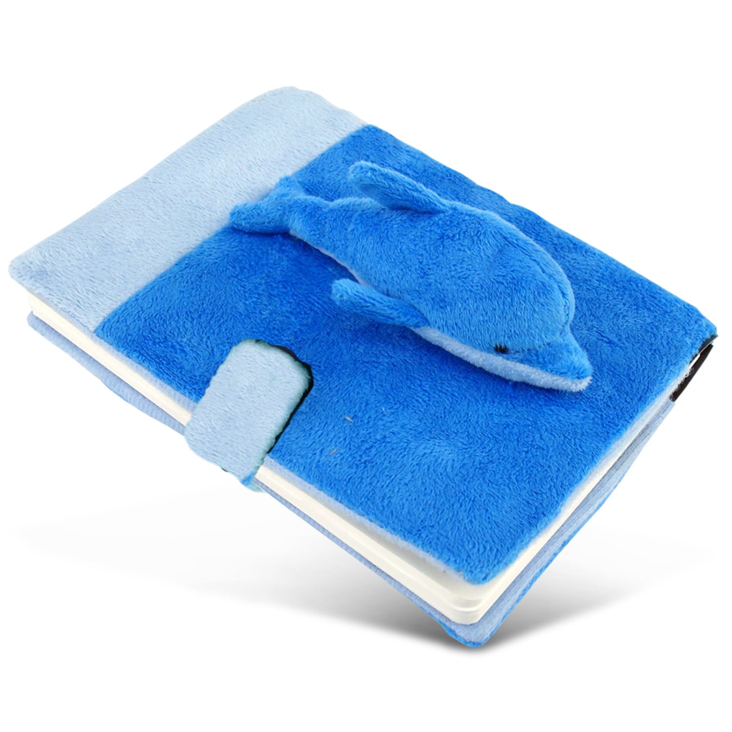 DolliBu Dolphin Plush Notebook - Blue Ocean Life Plush School Journal ...