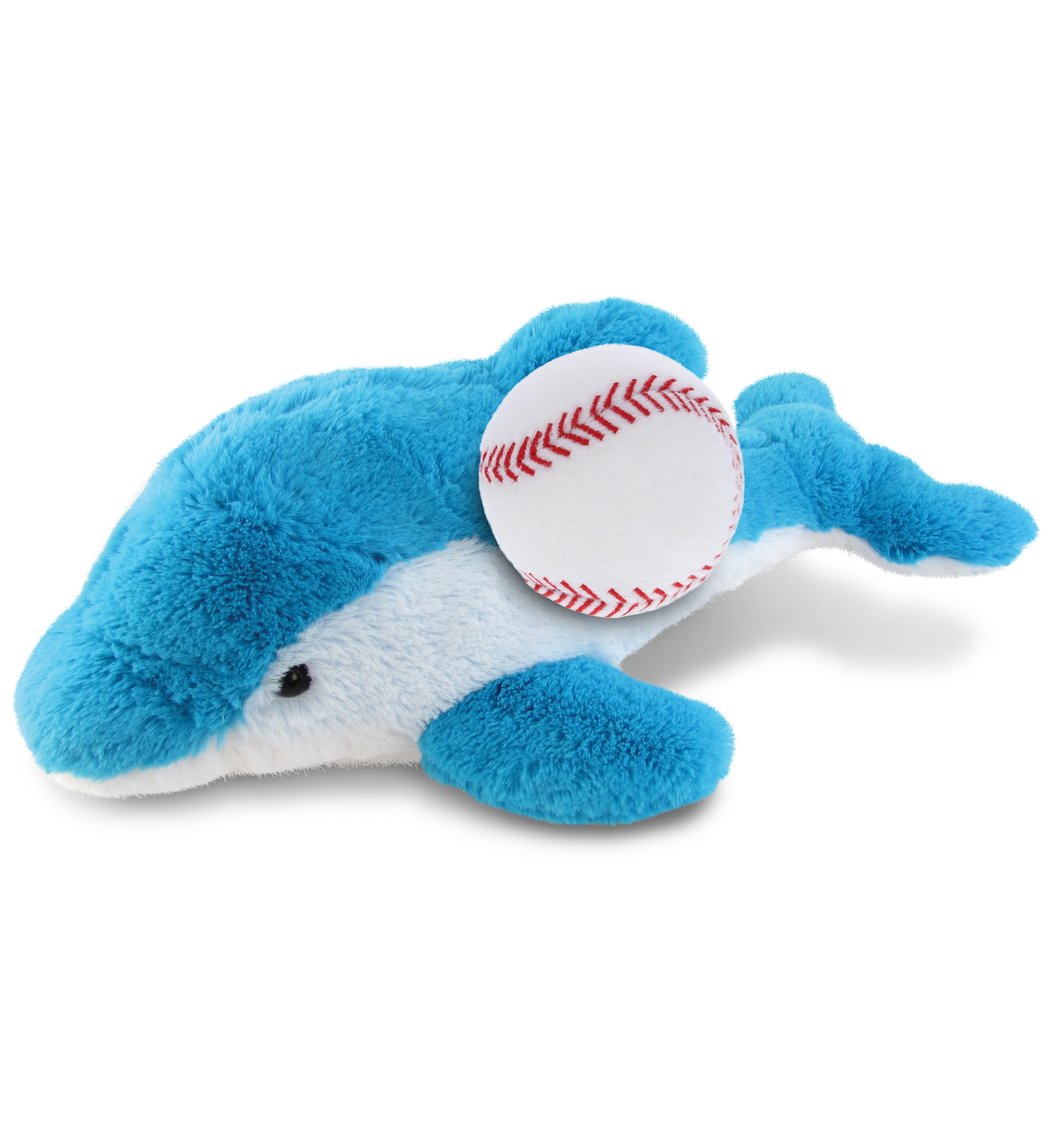 DolliBu Dolphin Stuffed Animal with Baseball Plush - Soft Huggable ...
