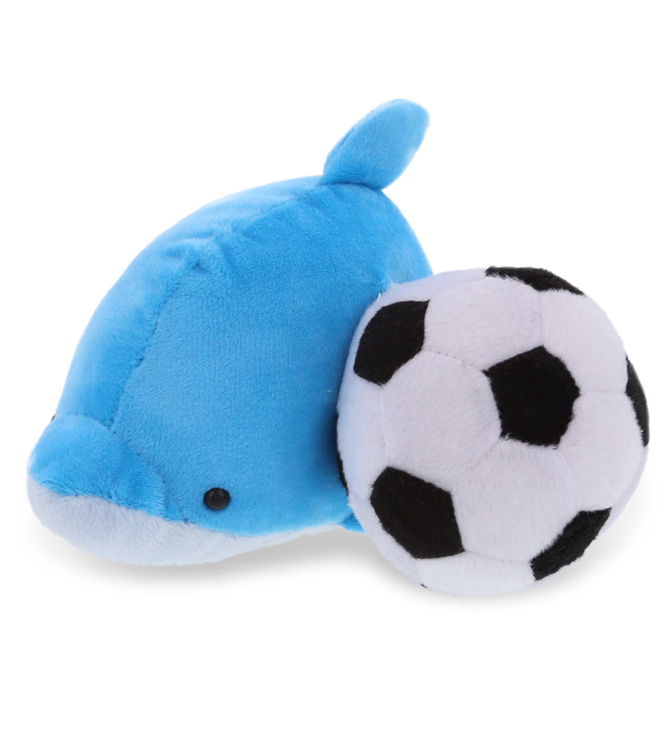 DolliBu Dolphin Stuffed Animal with Soccer Ball Plush - Soft Plush ...