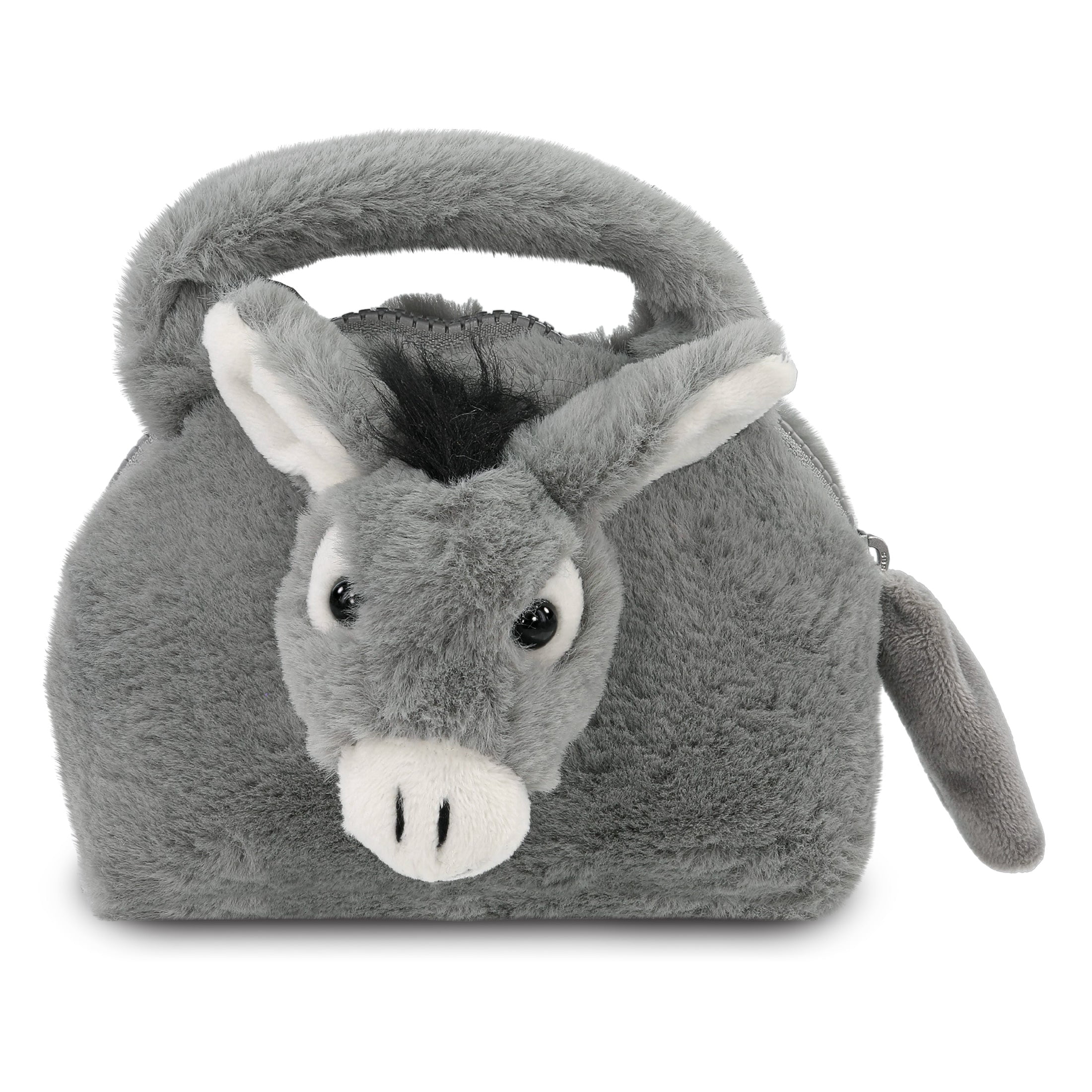 DolliBu Donkey Plush Handbag - Super Soft Stuffed Animal Bag for Kids ...