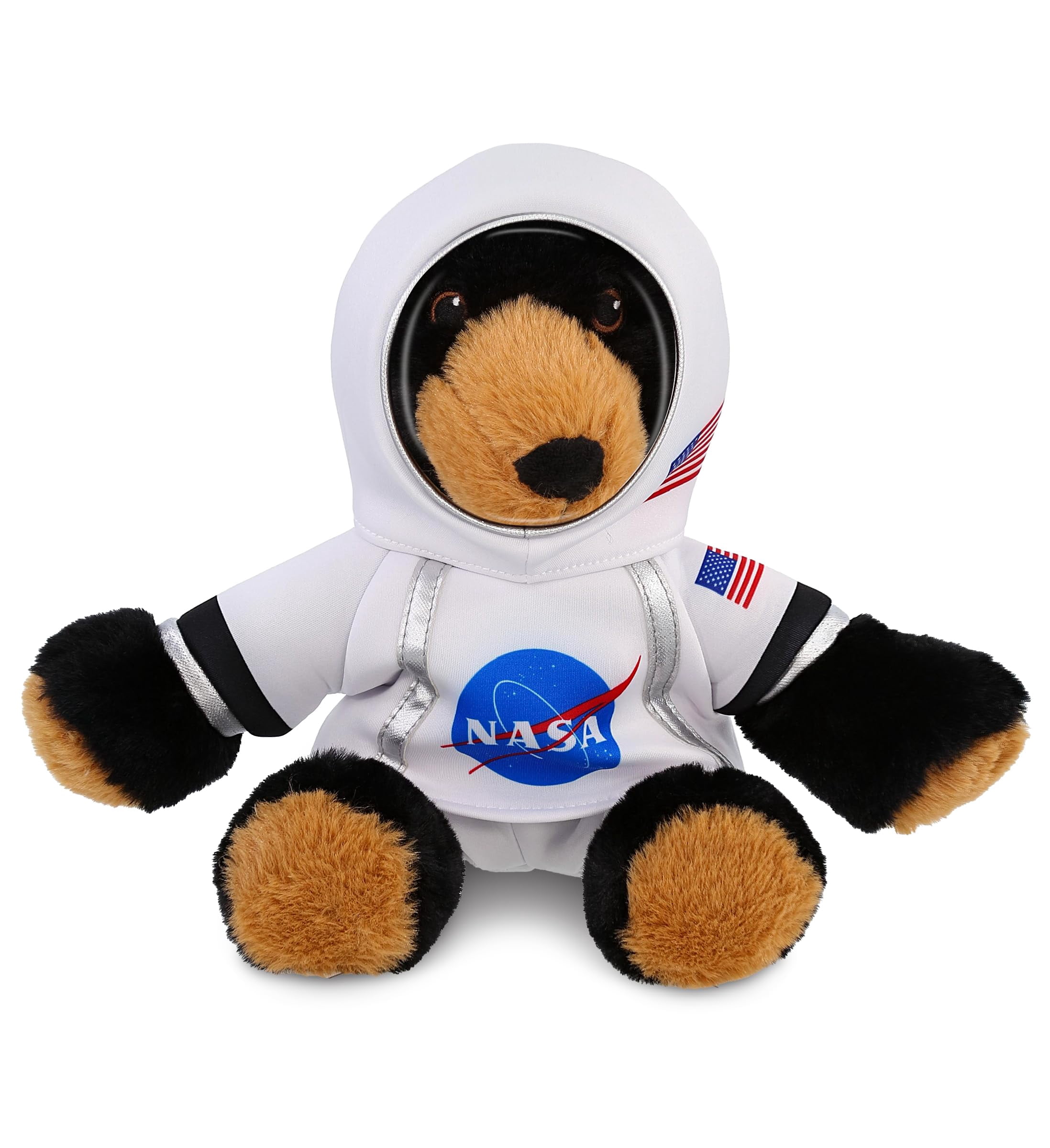 DolliBu Eco-Friendly Black Bear Astronaut Plush Toy - Super Soft Black ...