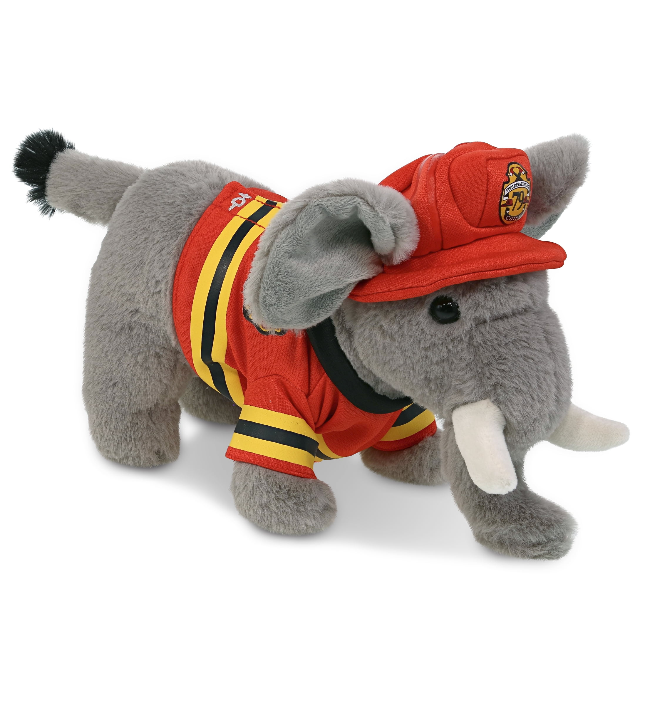 DolliBu Elephant Firefighter Stuffed Animal - Super Soft Elephant ...