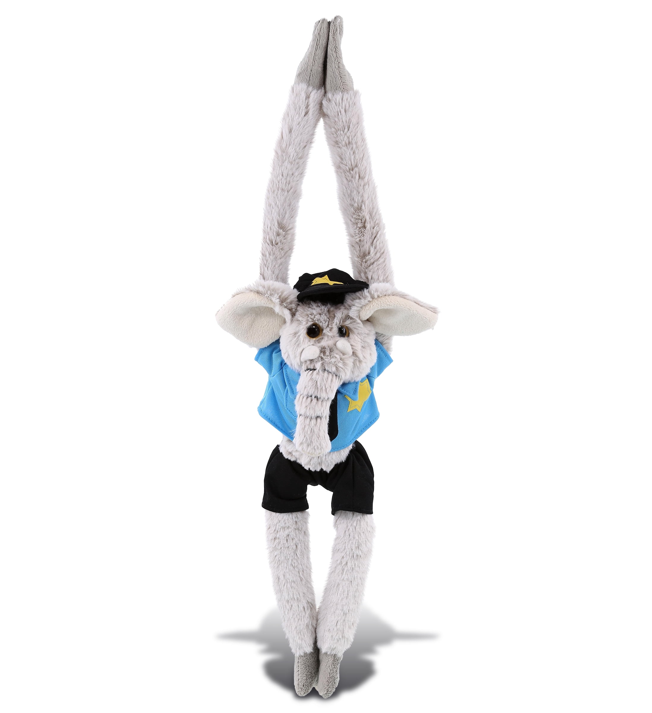 DolliBu Elephant with Long Arms Police Officer Plush Toy - Soft ...