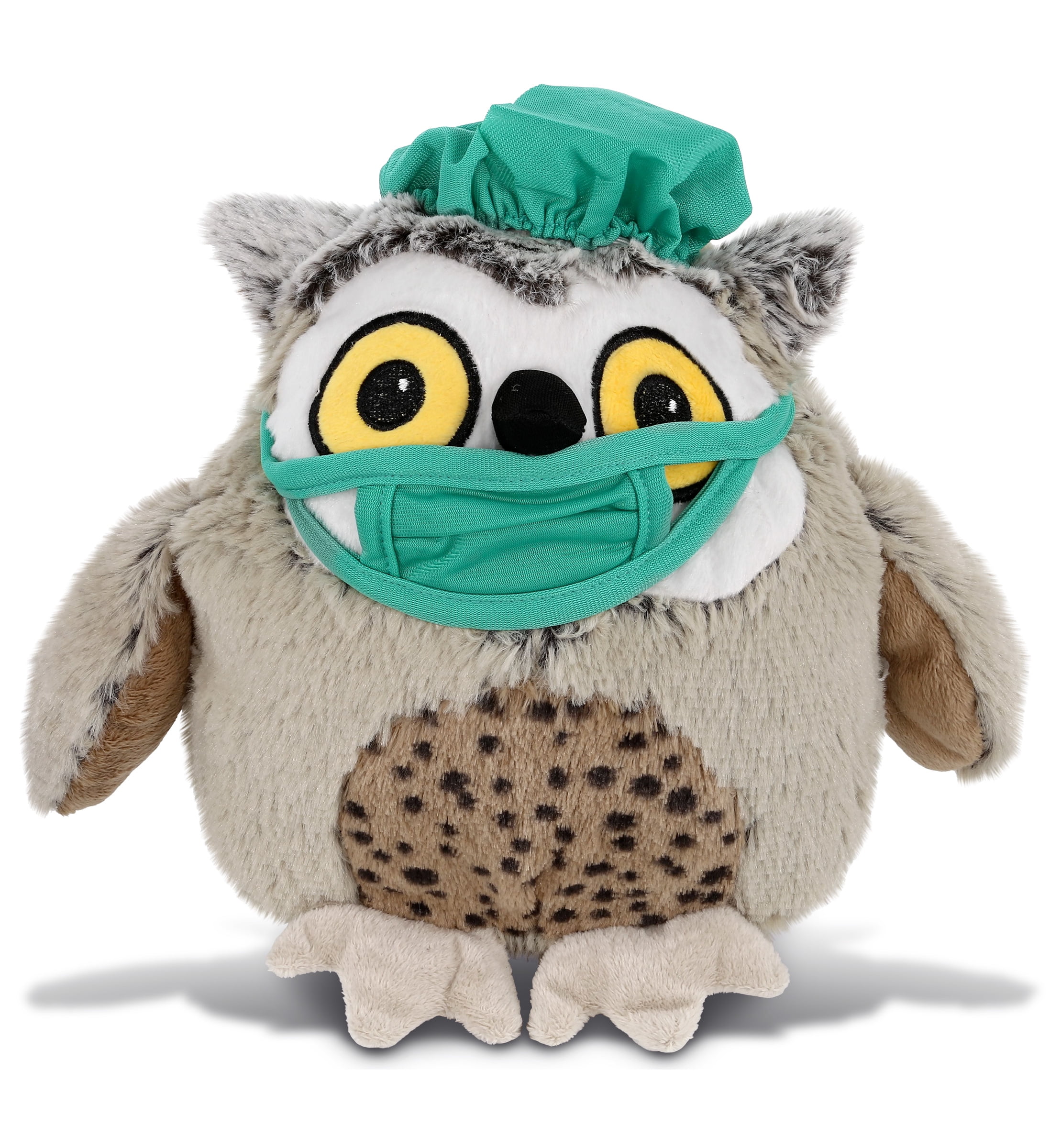 DolliBu Fat Brown Owl Doctor Plush Toy - Super Soft Owl Doctor Stuffed ...