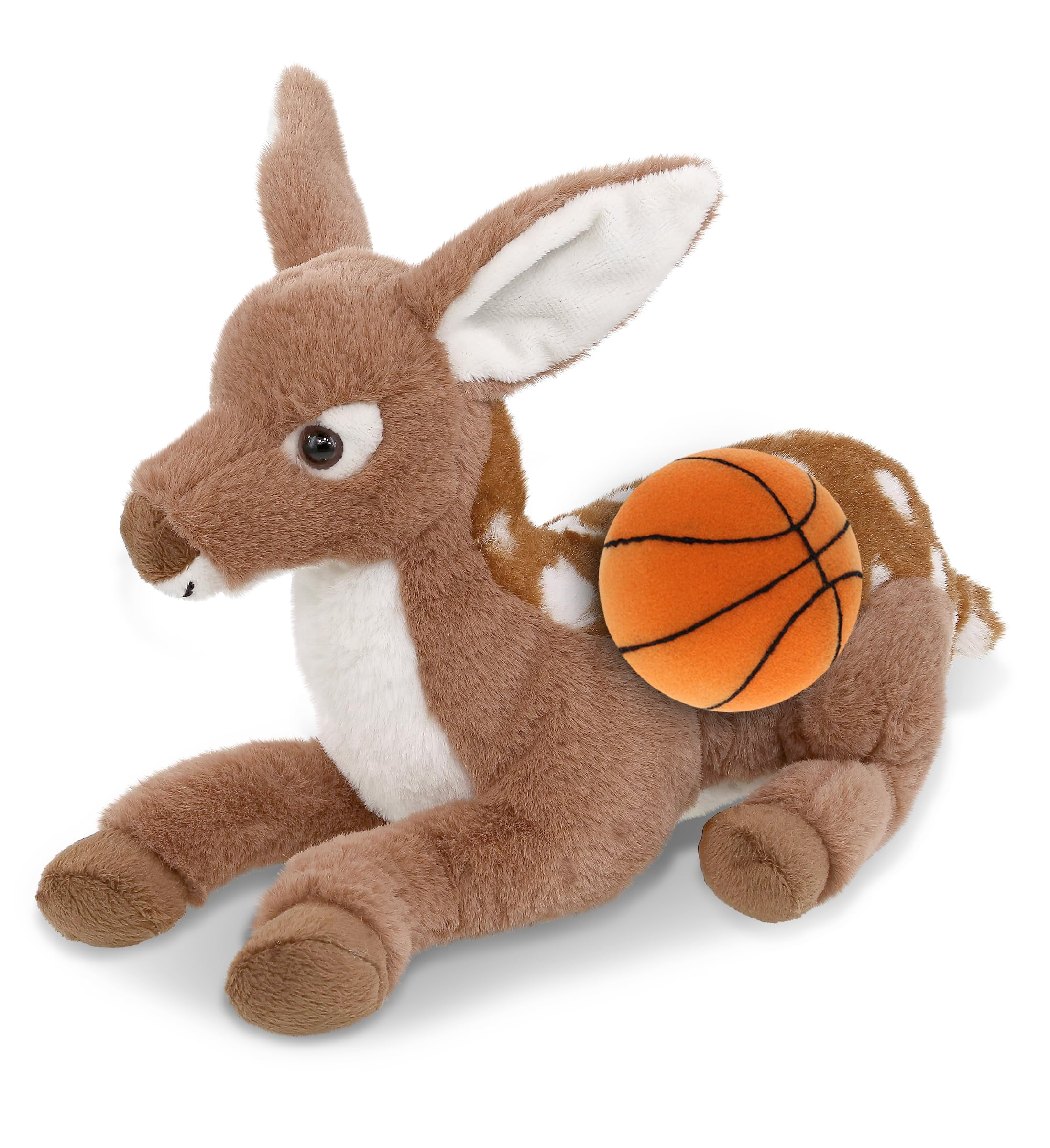 DolliBu Fawn Deer Stuffed Animal with Basketball Plush – Huggable Deer ...