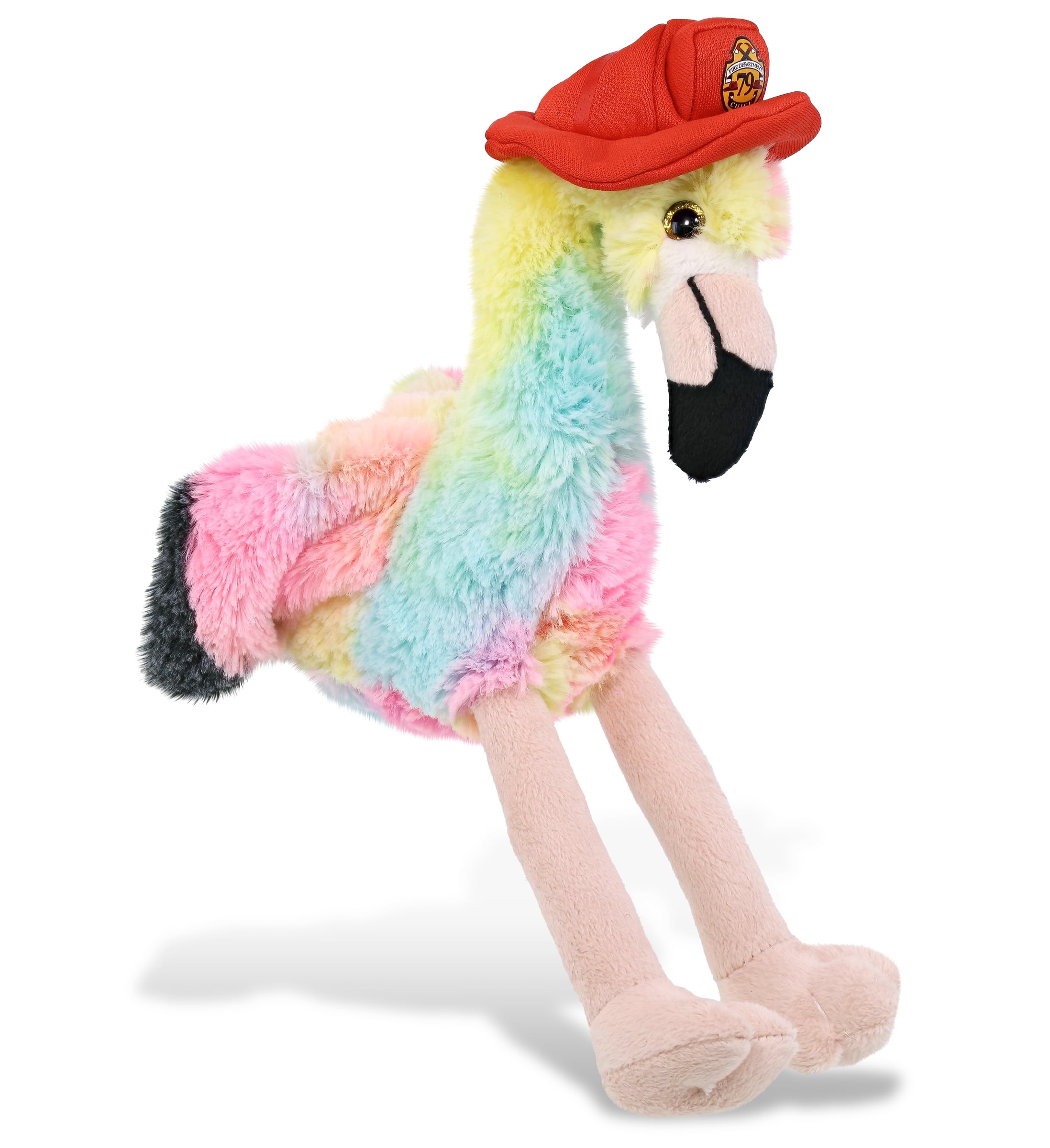 DolliBu Flamingo Firefighter Stuffed Animal - Super Soft Rainbow ...
