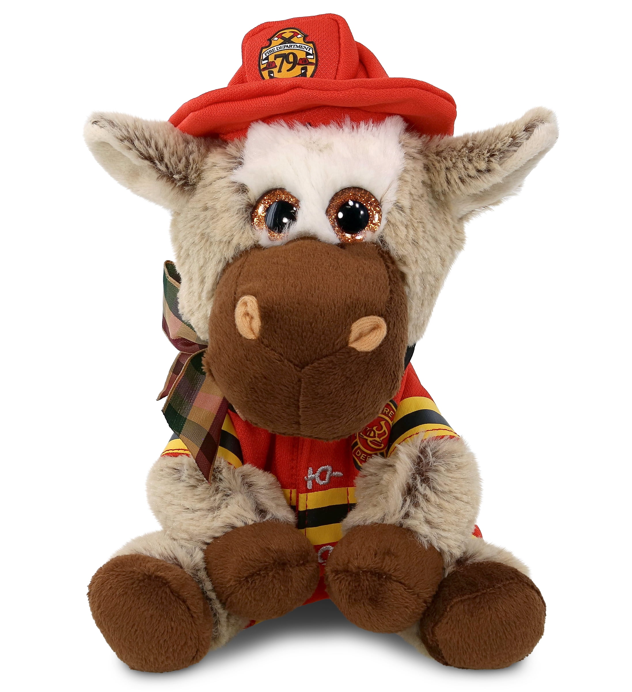 DolliBu Floppy Donkey Firefighter Stuffed Animal - Super Soft Donkey ...