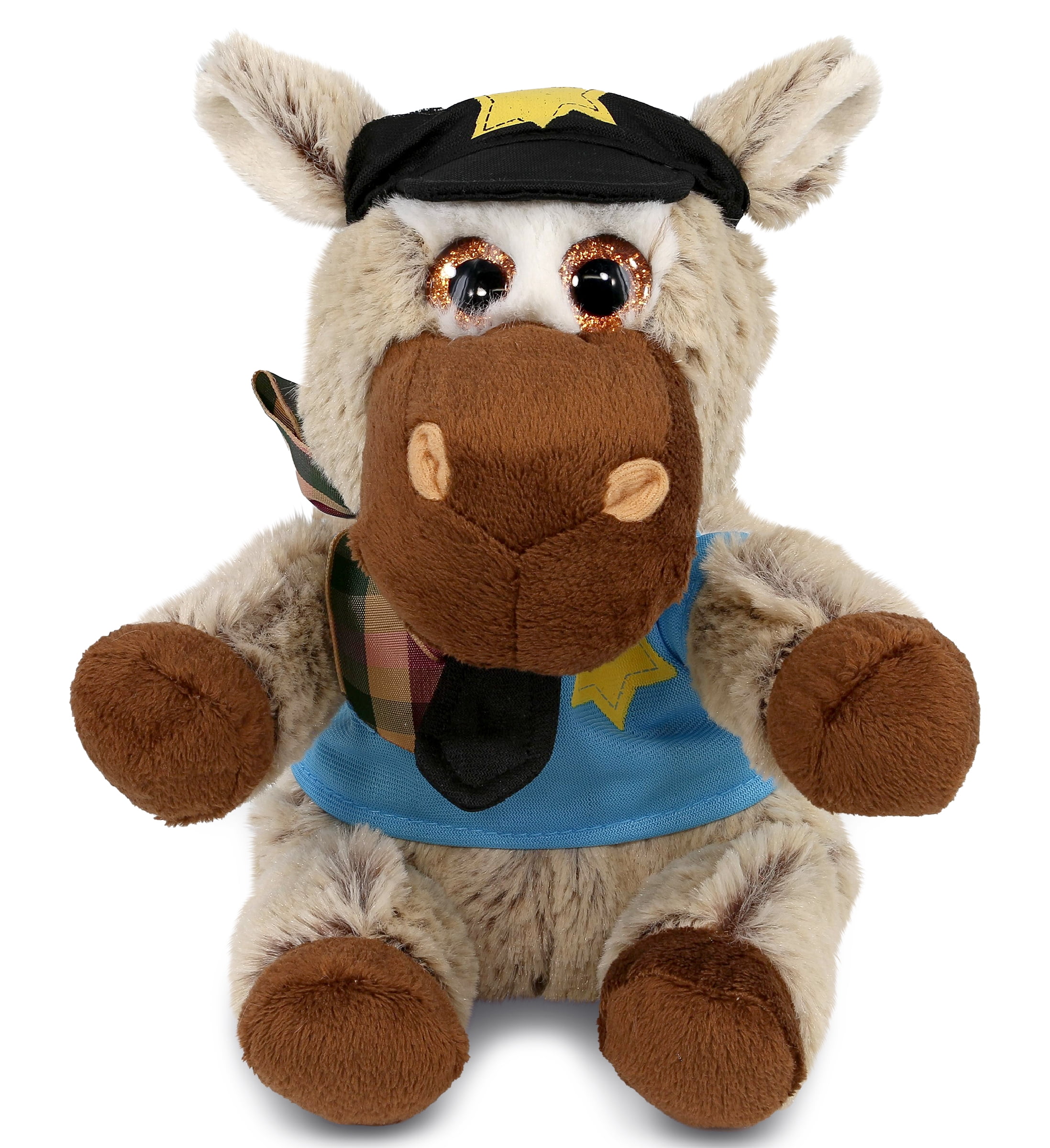 DolliBu Floppy Donkey Police Officer Plush Toy - Soft Donkey Cop ...