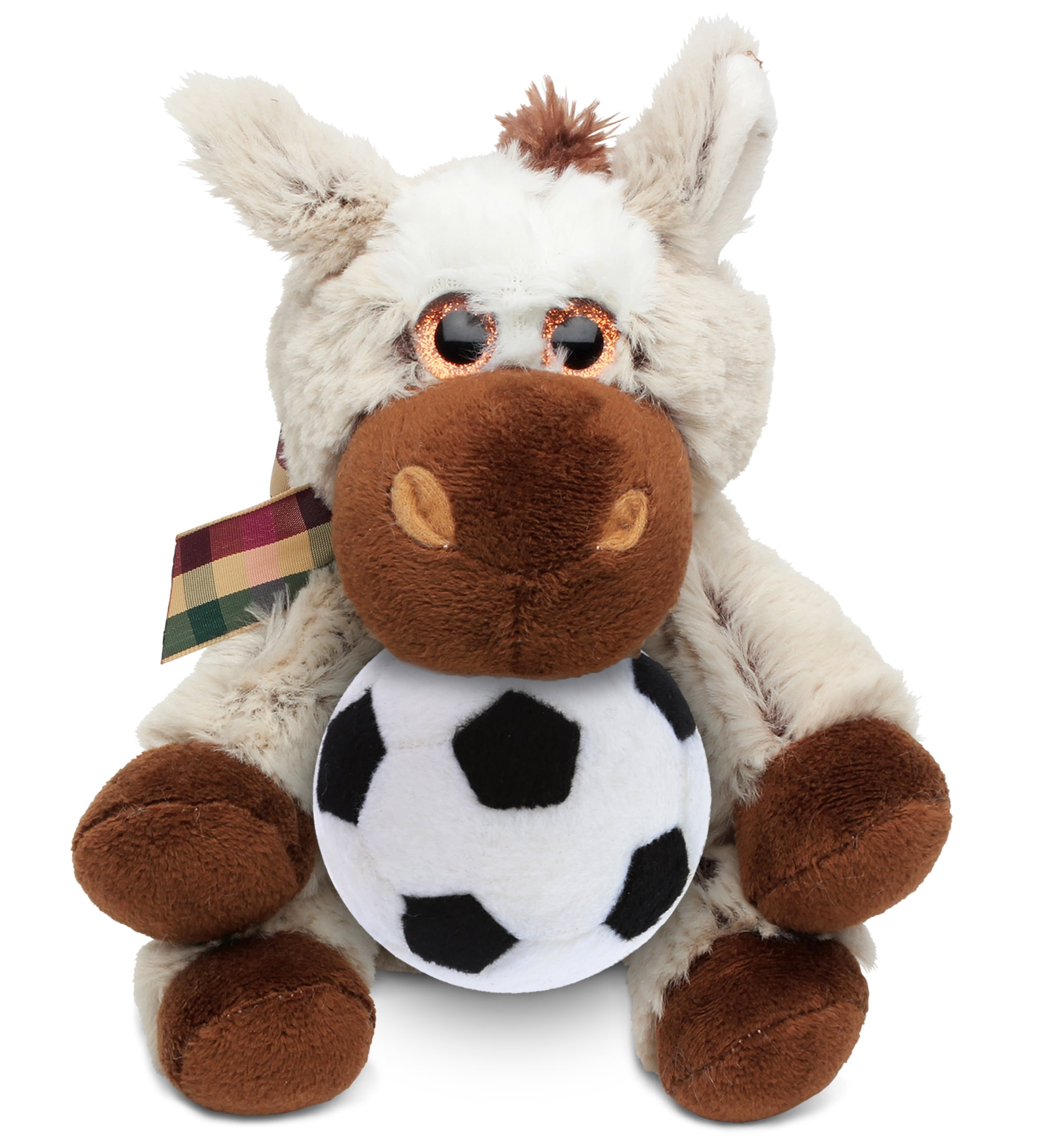 DolliBu Floppy Donkey Stuffed Animal with Soccer Ball Plush - Soft ...