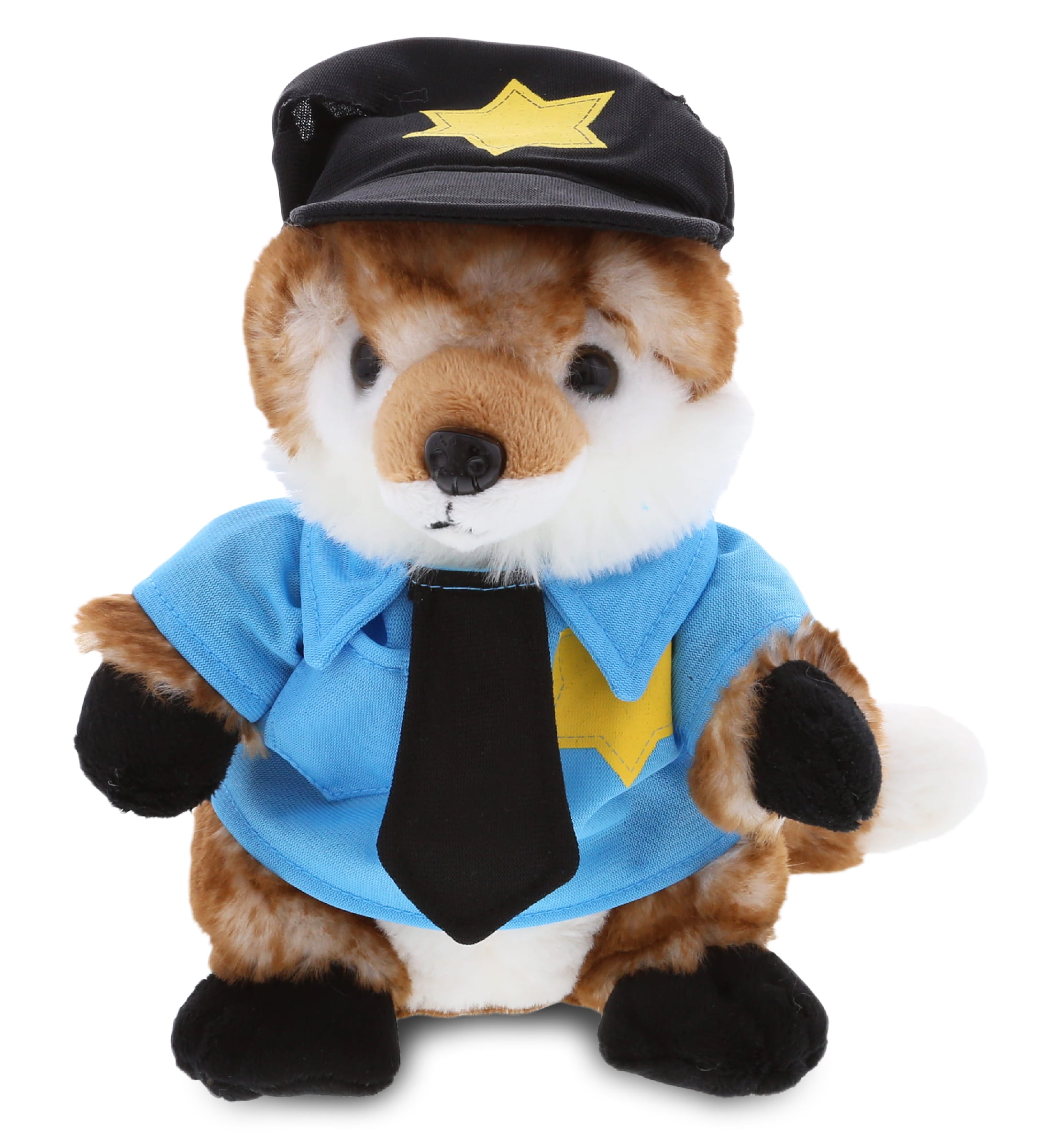 DolliBu Fox Police Officer Plush Toy - Super Soft Fox Cop Stuffed ...