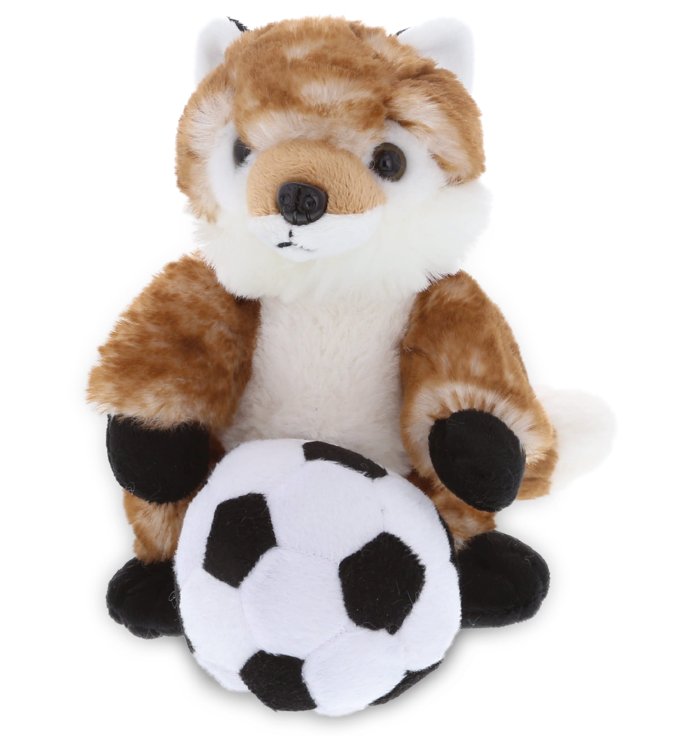 DolliBu Fox Stuffed Animal with Soccer Ball Plush - Soft Plush Huggable ...