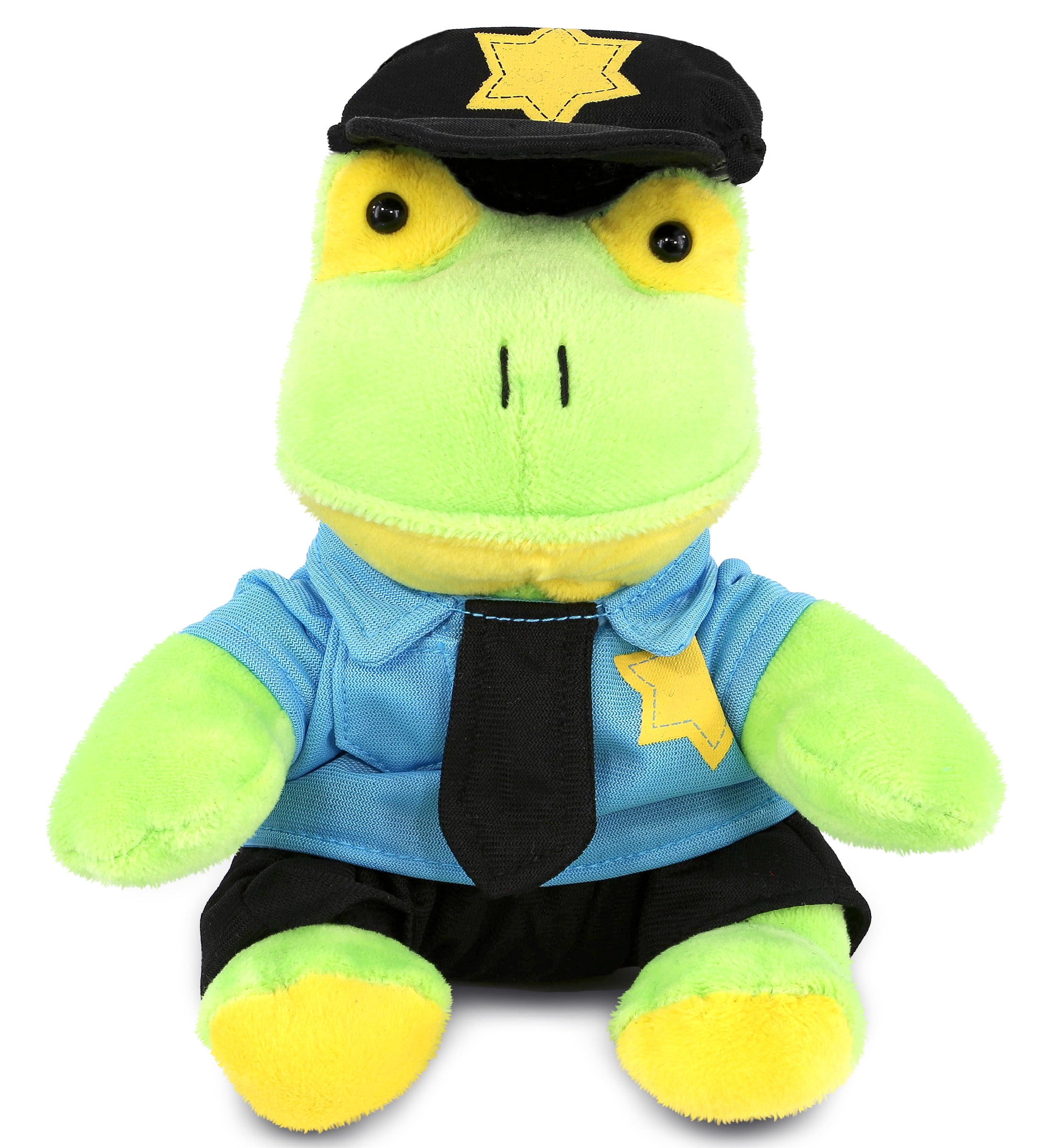 DolliBu Frog Police Officer Plush Toy - Super Soft Frog Cop Stuffed ...