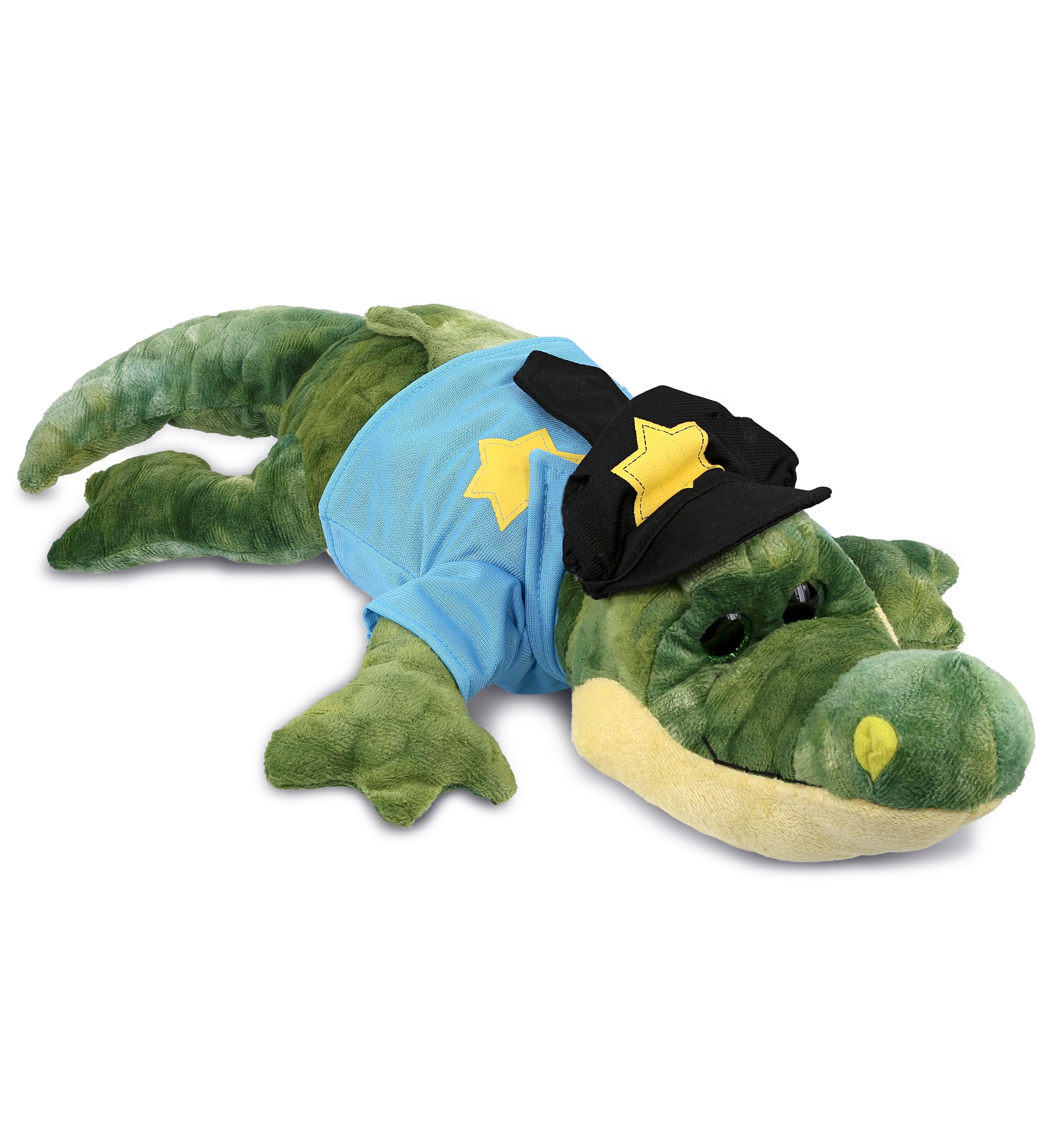 DolliBu Gator Police Officer Plush Toy - Soft Alligator Cop Stuffed ...