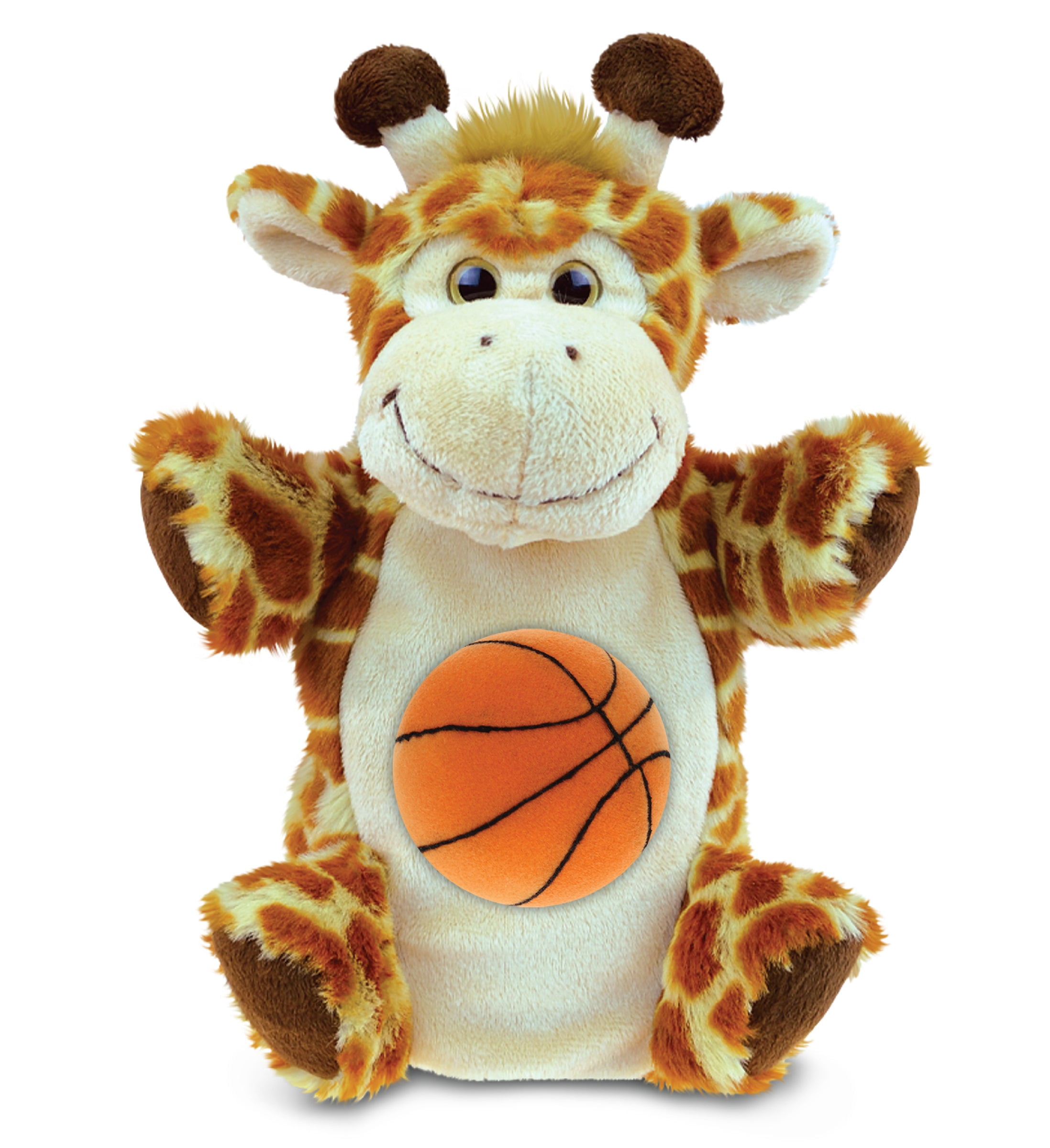 DolliBu Giraffe Hand Puppet Stuffed Animal with Basketball Plush ...