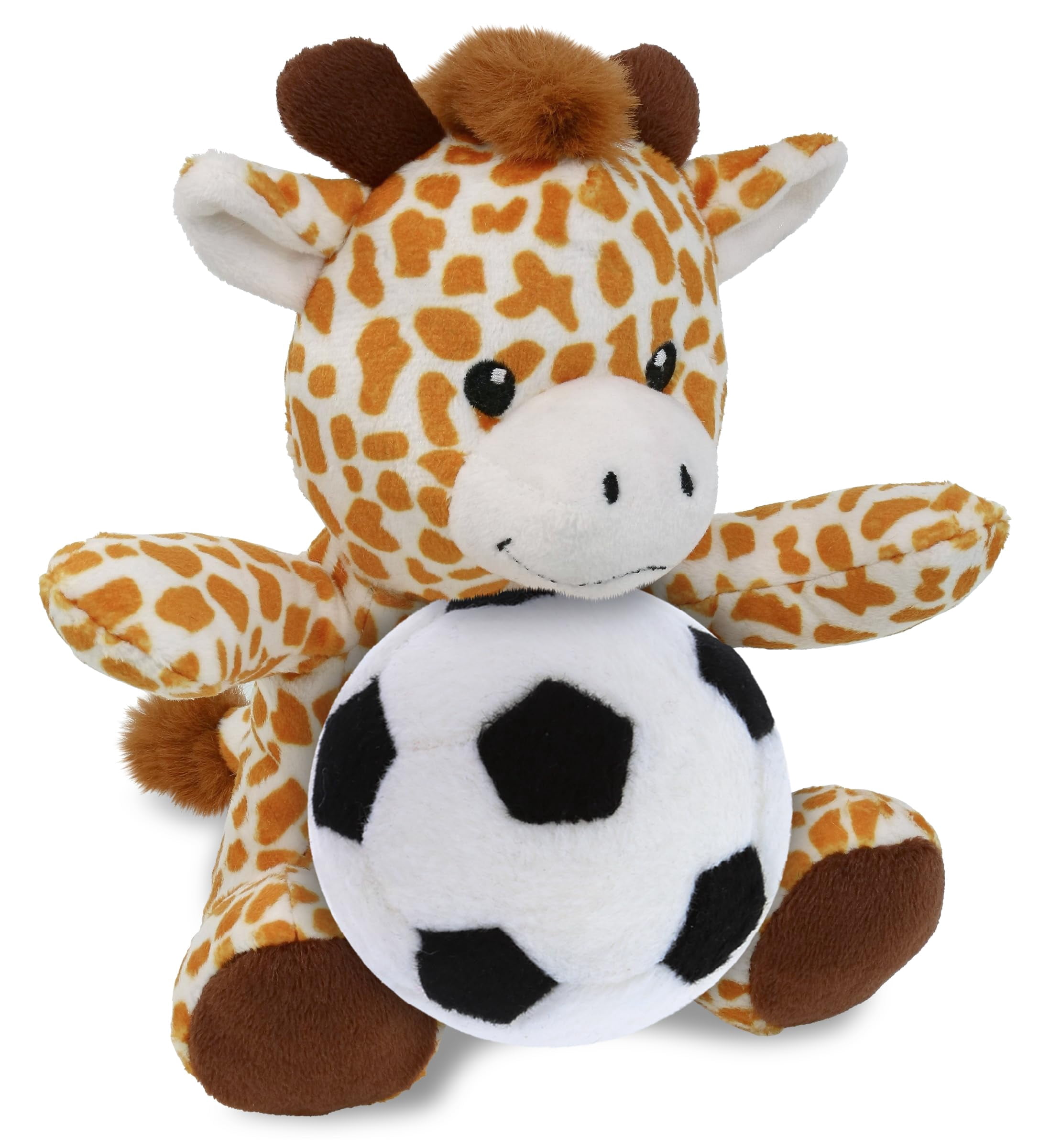 DolliBu Giraffe Stuffed Animal with Soccer Ball Plush - Soft Huggable ...