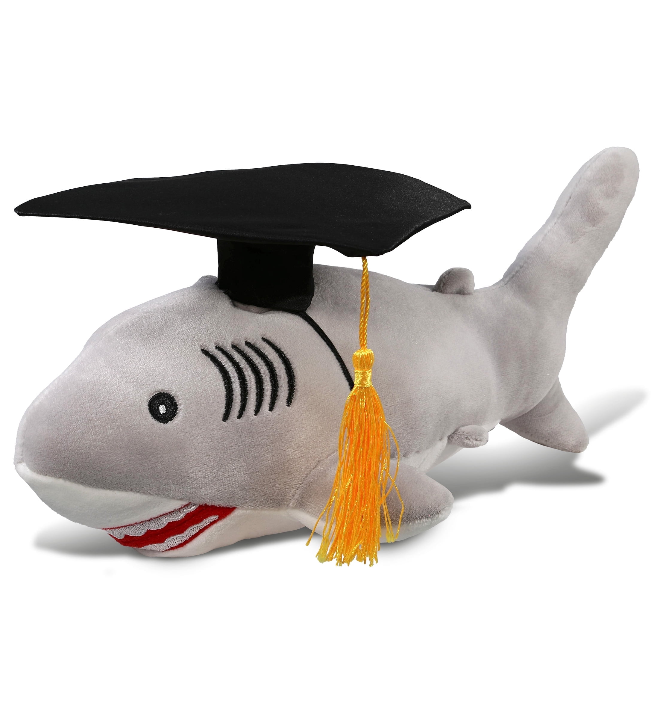 DolliBu Gray Shark Graduation Plush Toy - Baby Soft Plush Graduation ...